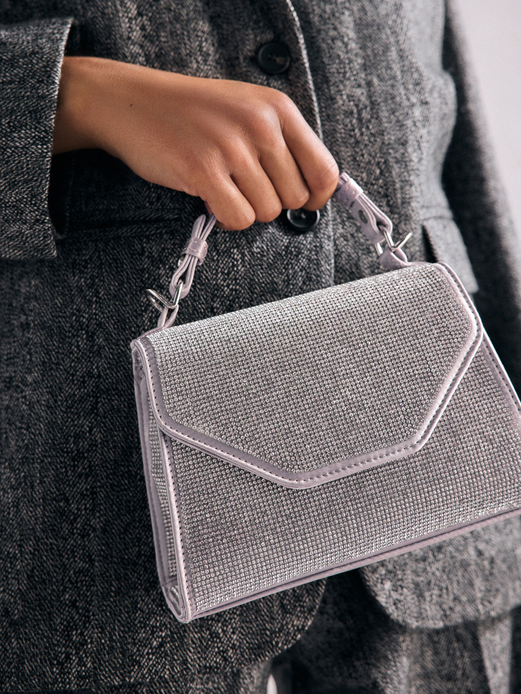 Buy Silver Tabitha Simmons Stella Sparkle Handheld Bag from the Next UK ...