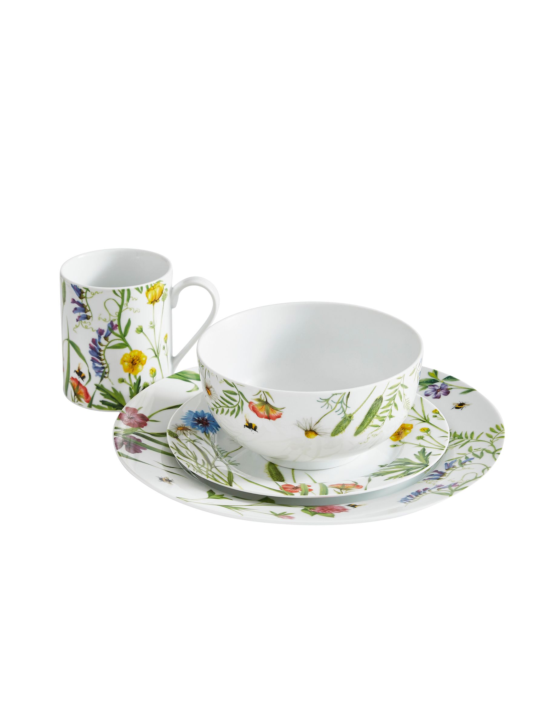 Buy Portmeirion White Bumble Bee Dinner Set 16 Piece from the Next UK ...