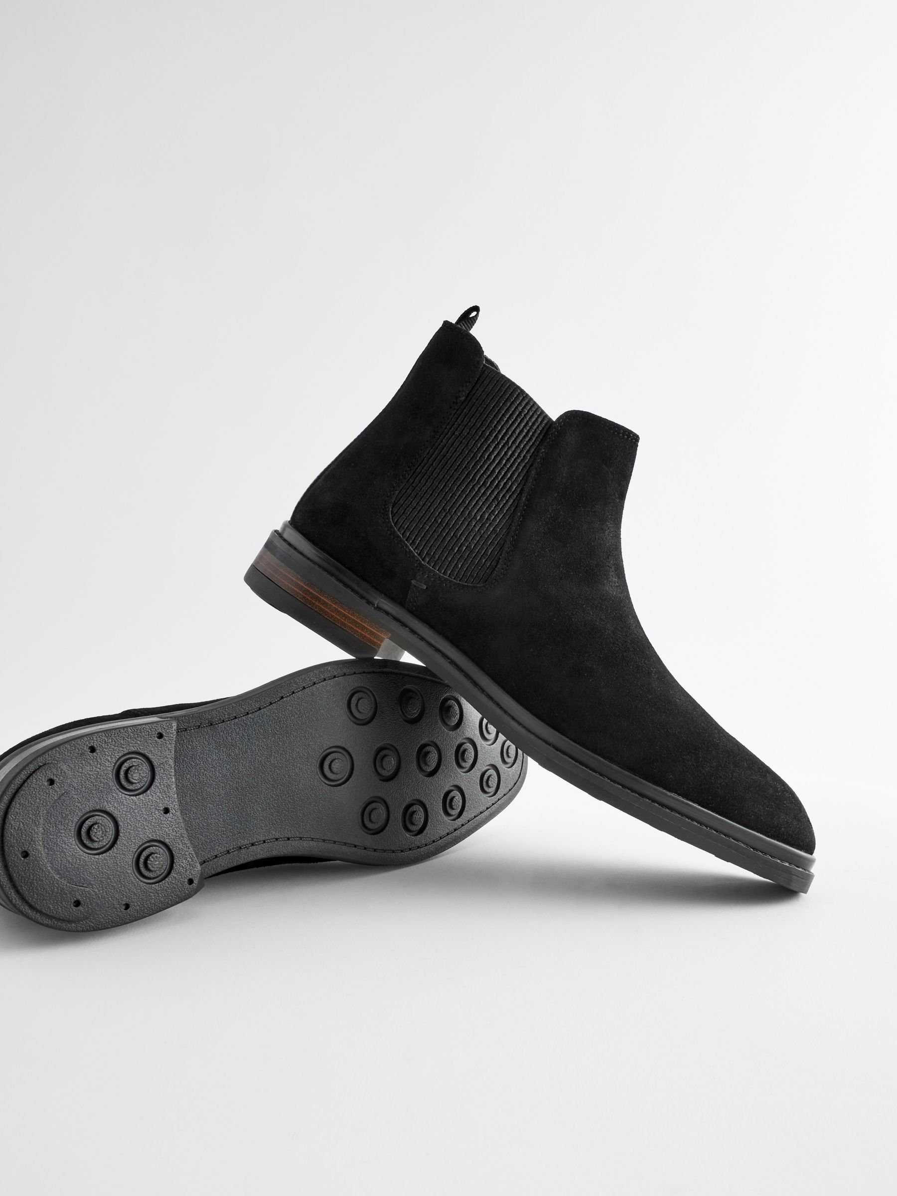 Buy Black Suede Chelsea Boots from the Next UK online shop