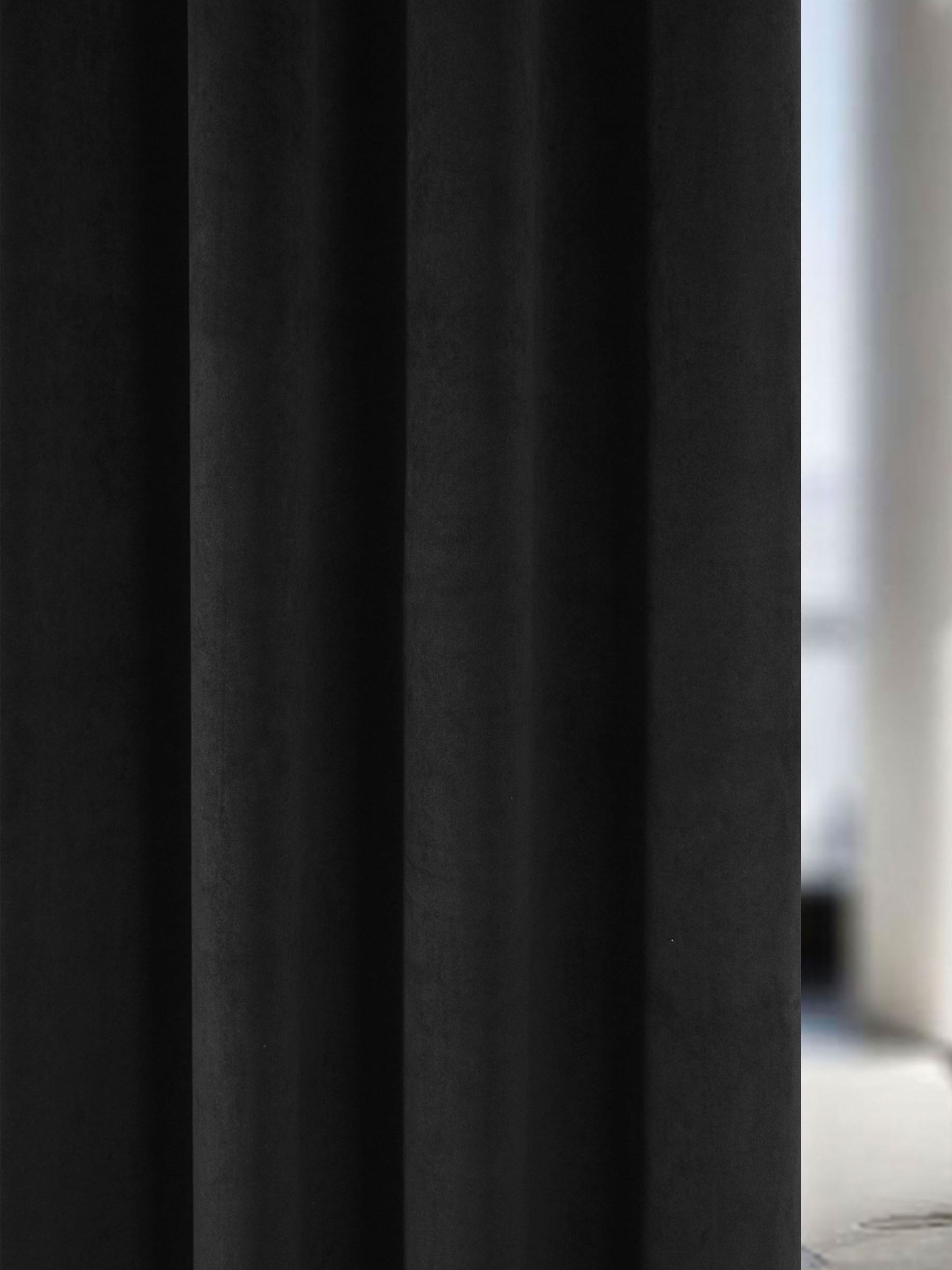 Buy Enhanced Living Black Thermal Blackout Hampton Readymade Curtains ...