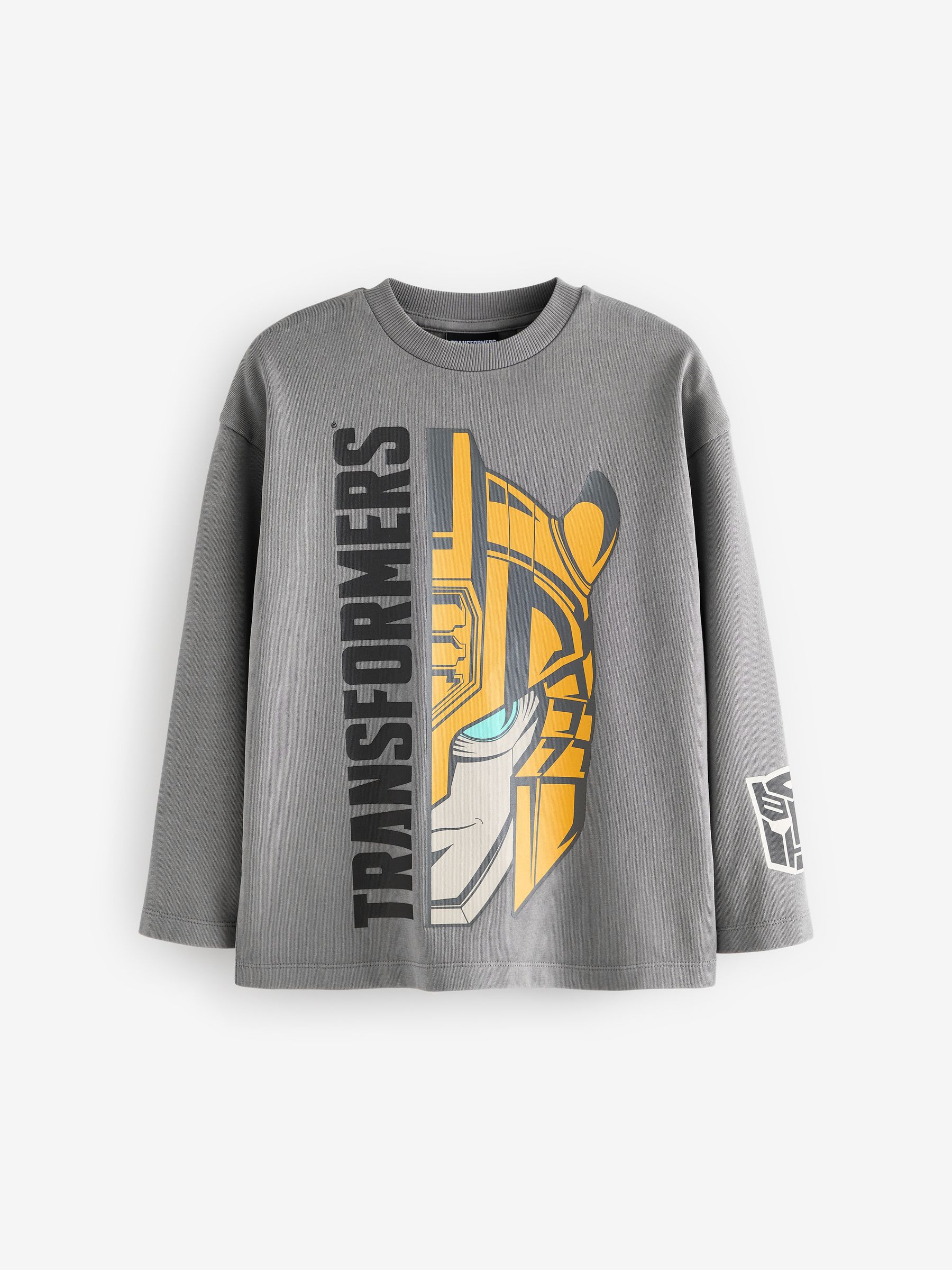 Buy Taupe Brown Transformers Licensed Long Sleeve 100% Cotton T-Shirt ...