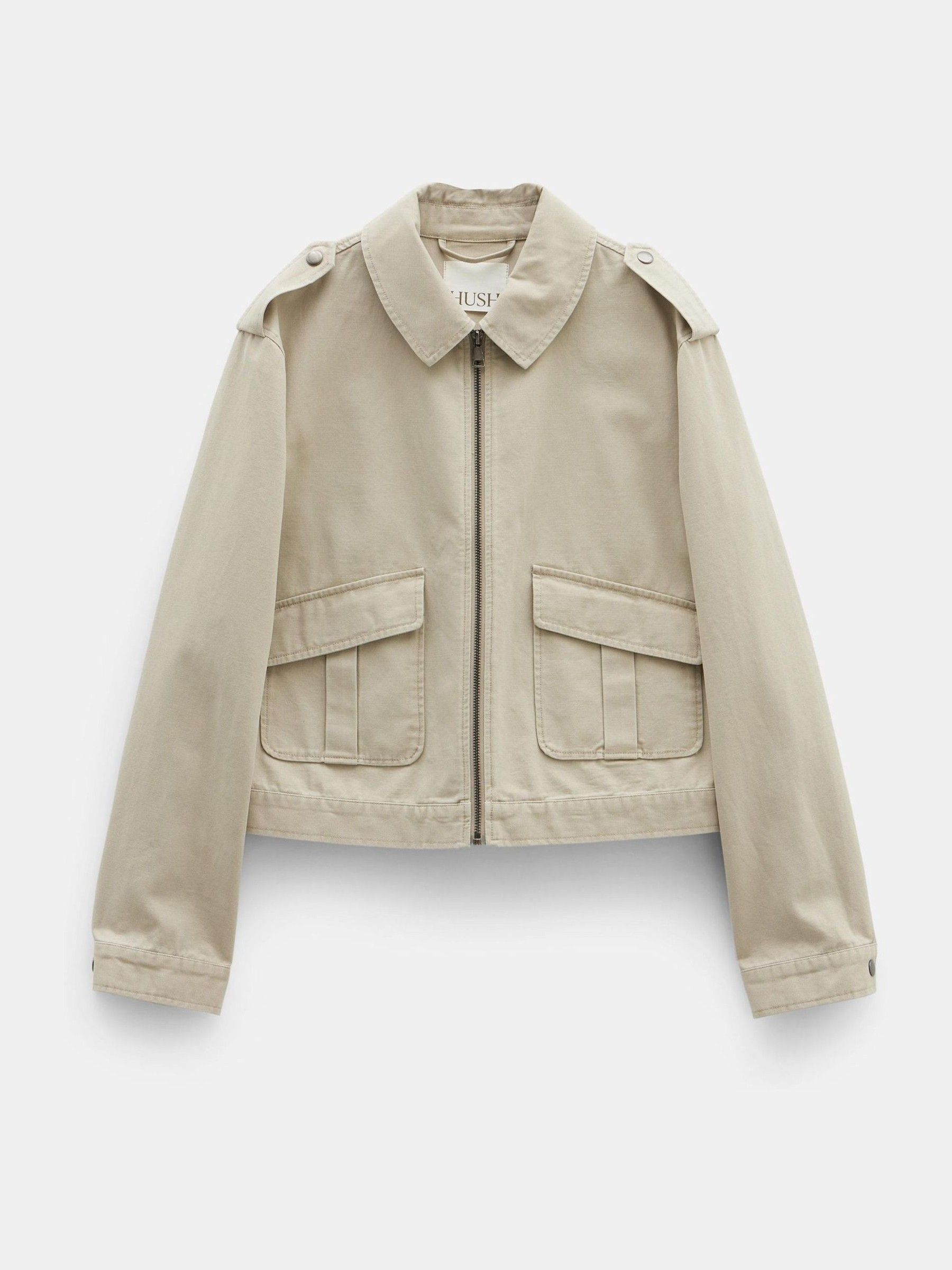 Buy Hush Nude Laurie Zip-Up 100% Cotton Utility Jacket from the Next UK ...