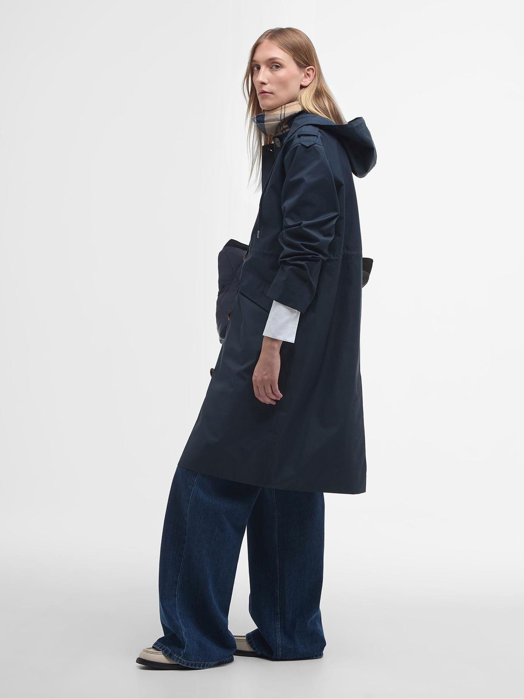 Buy Barbour® Navy Fearne Waterproof Trench Coat from the Next UK online ...