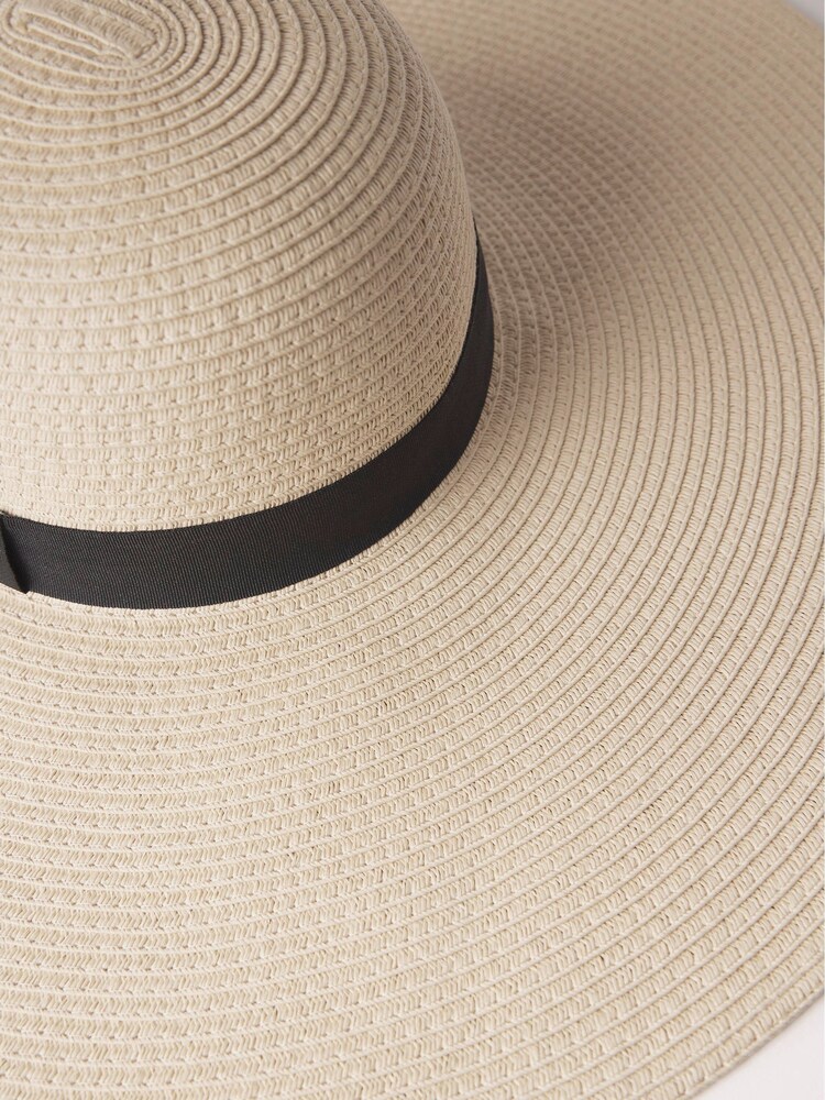 Buy Mint Velvet Cream Wide Brim Floppy Hat from the Next UK online shop