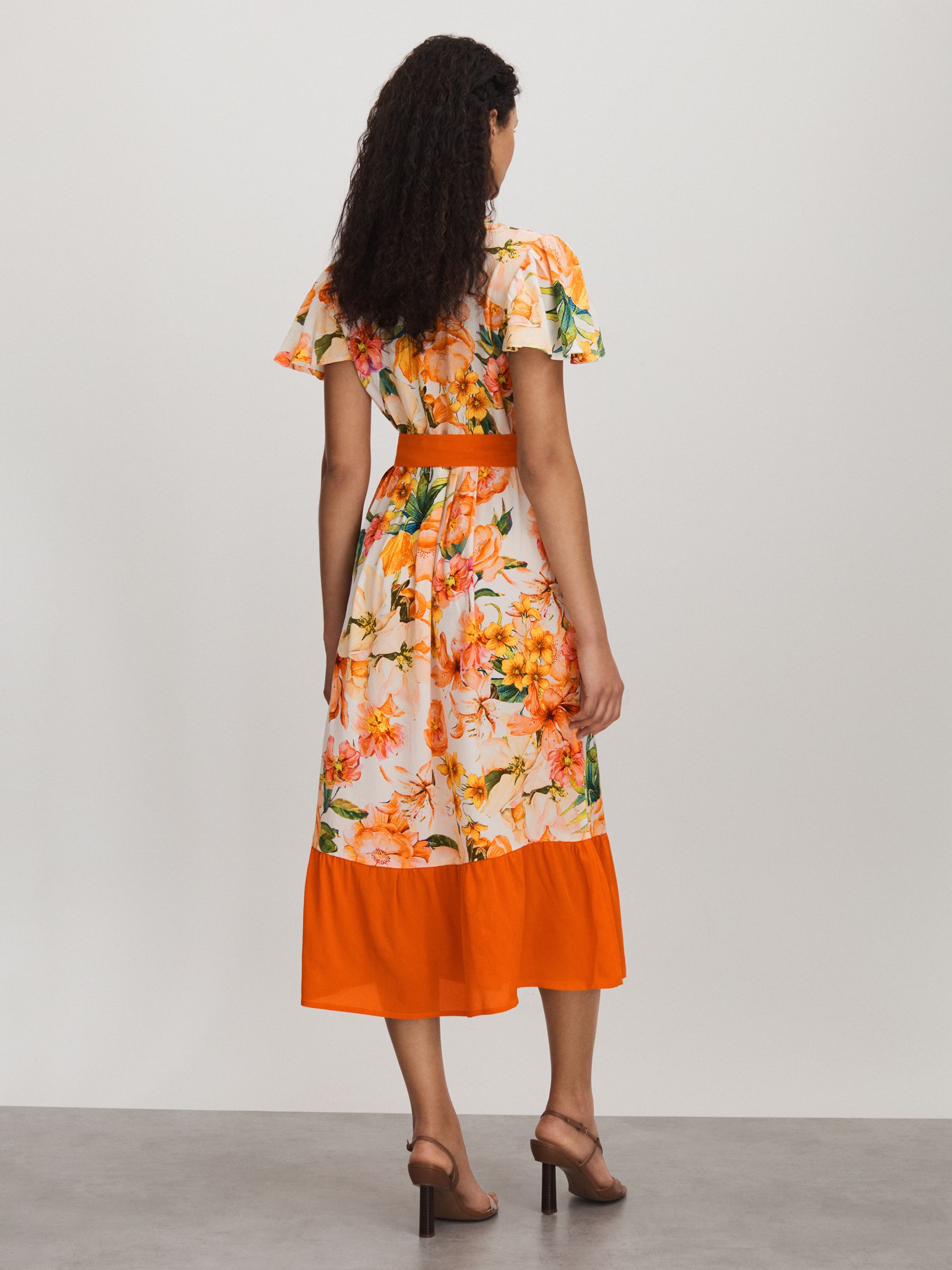 Buy Raishma Silk Floaty Sleeve Midi Dress from the Next UK online shop