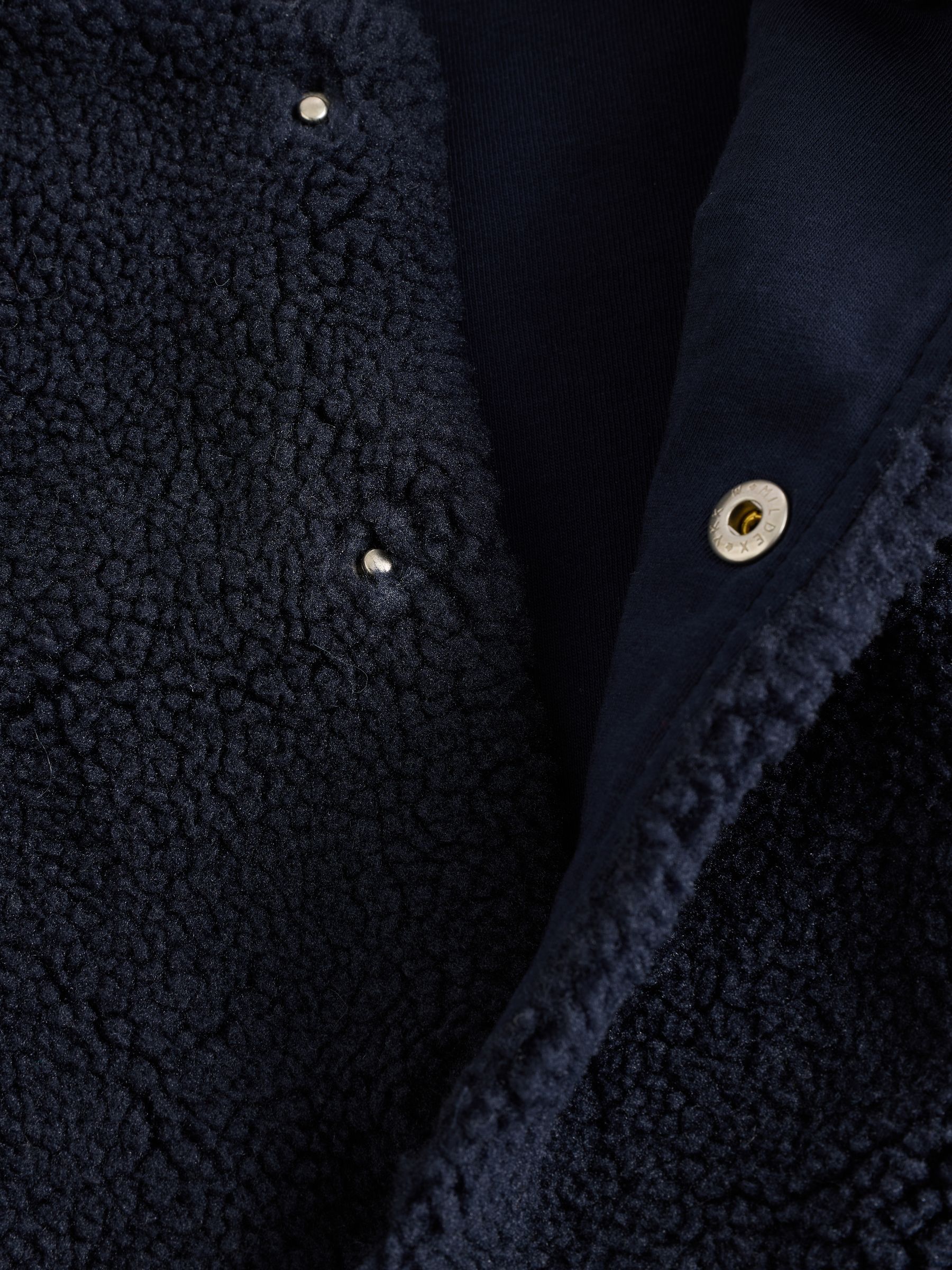 Buy Navy Blue Baby Borg Hooded Fleece Jacket (0mths-2yrs) from the Next ...