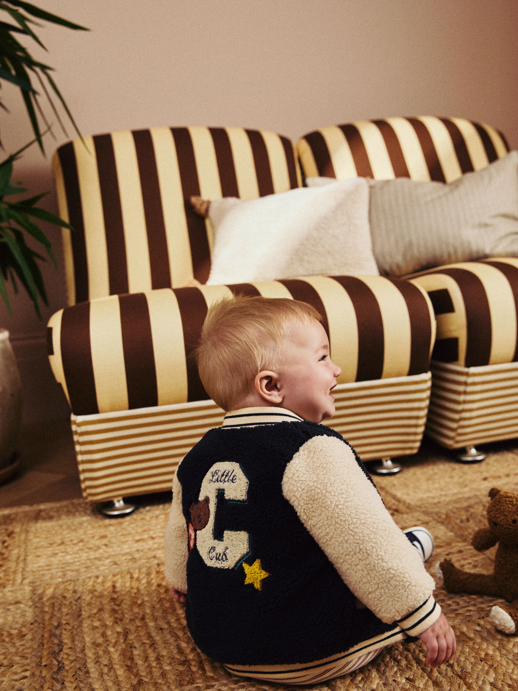 Buy Navy Blue Baby Borg Hooded Fleece Jacket (0mths-2yrs) from the Next ...