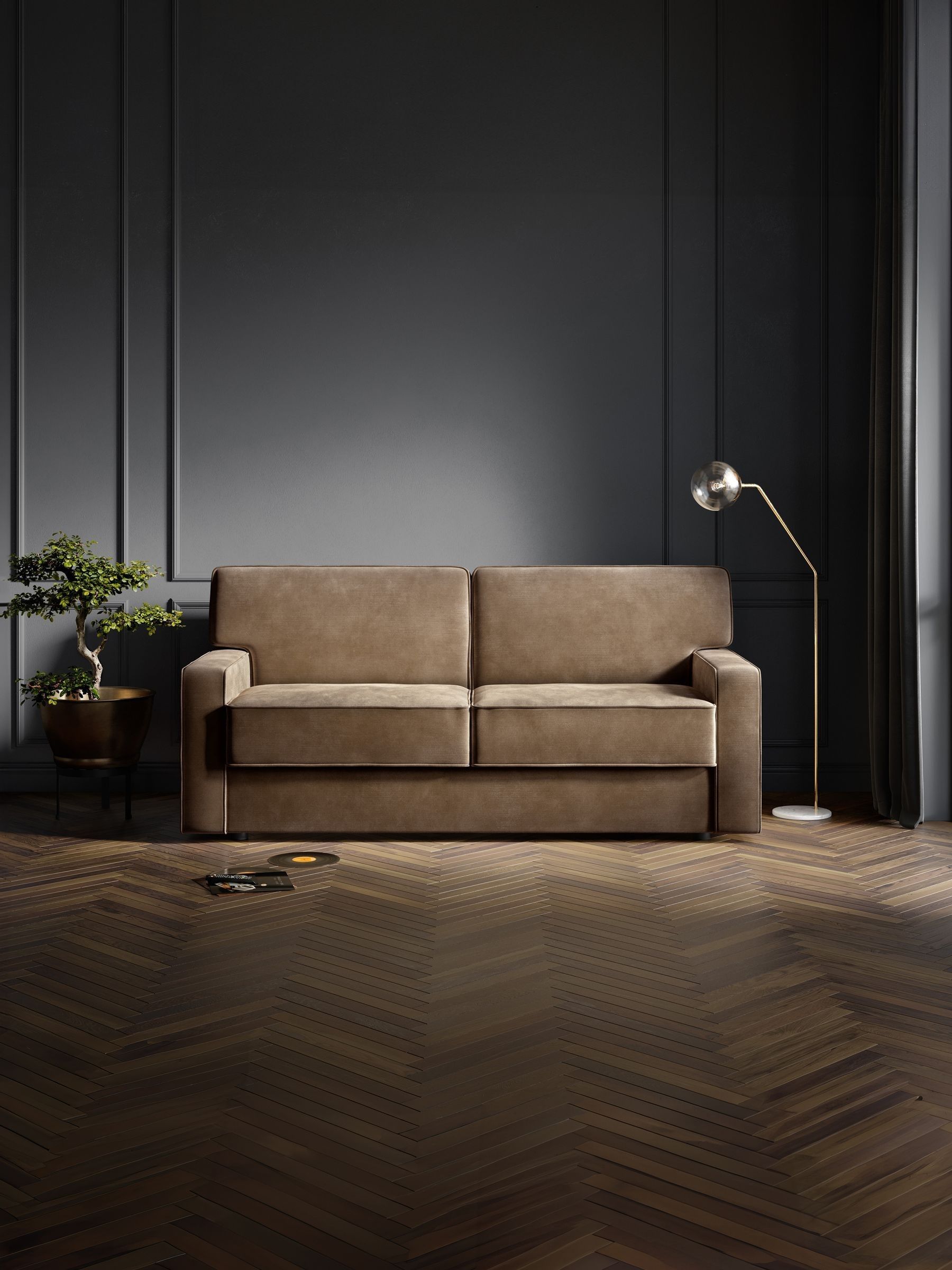 Buy Jay-Be Luxe Velvet Cedar Linea 3 Seater Sofa Bed from the Next UK ...