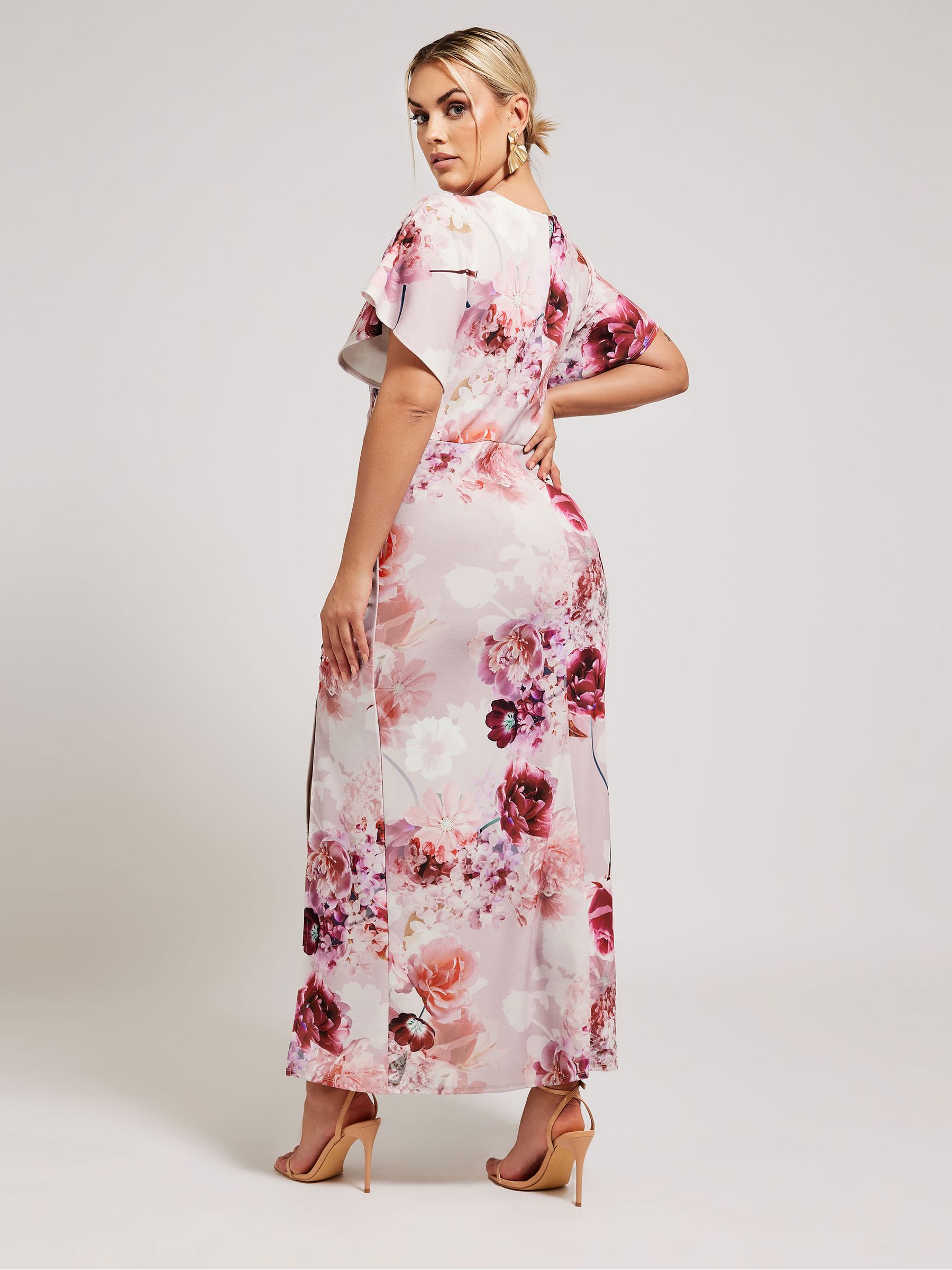 Buy Yours Curve Pink Floral Print Gathered Dress from the Next UK ...