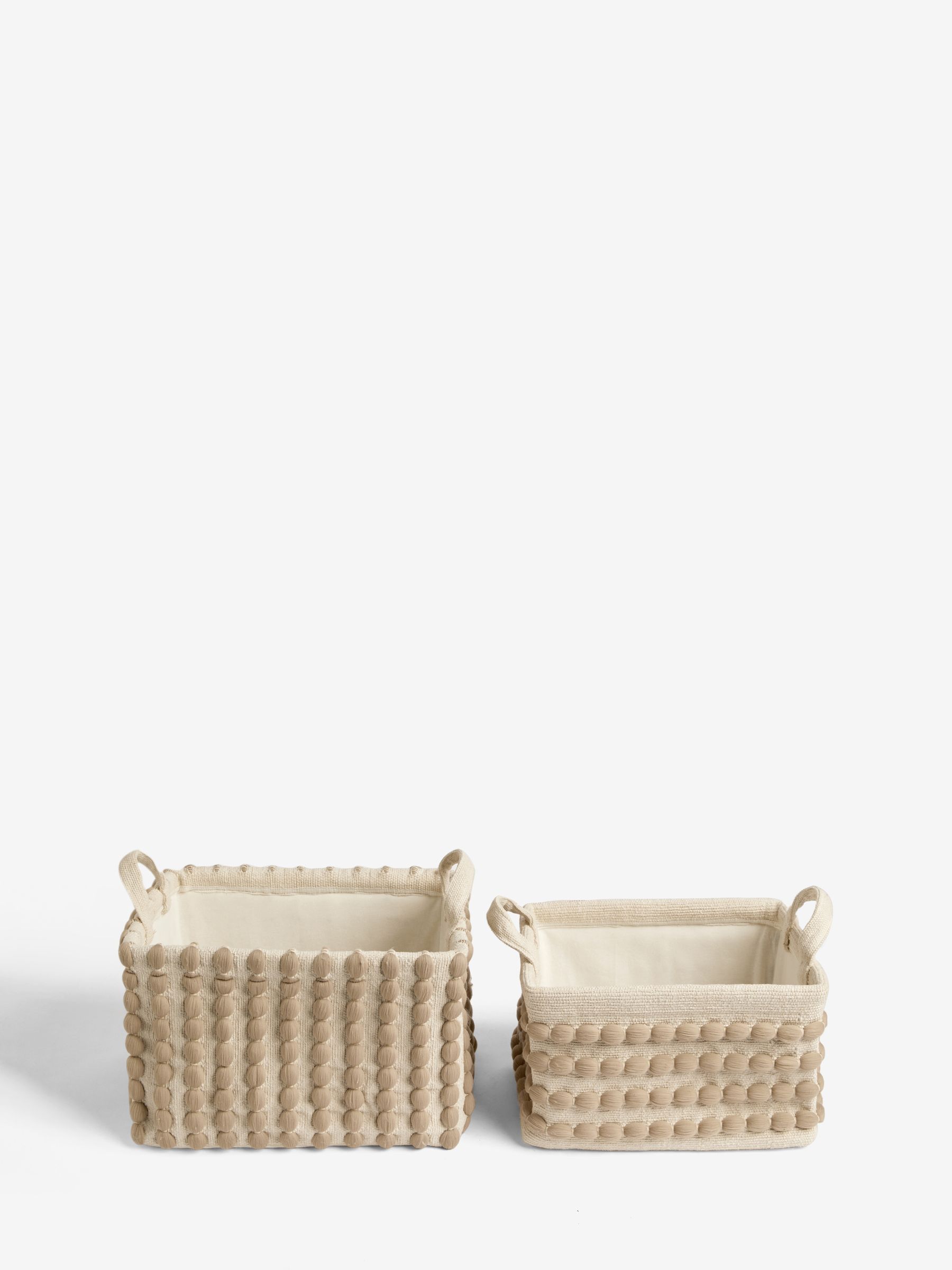 Buy Greige Bobbin Set of 2 Storage Basket from the Next UK online shop