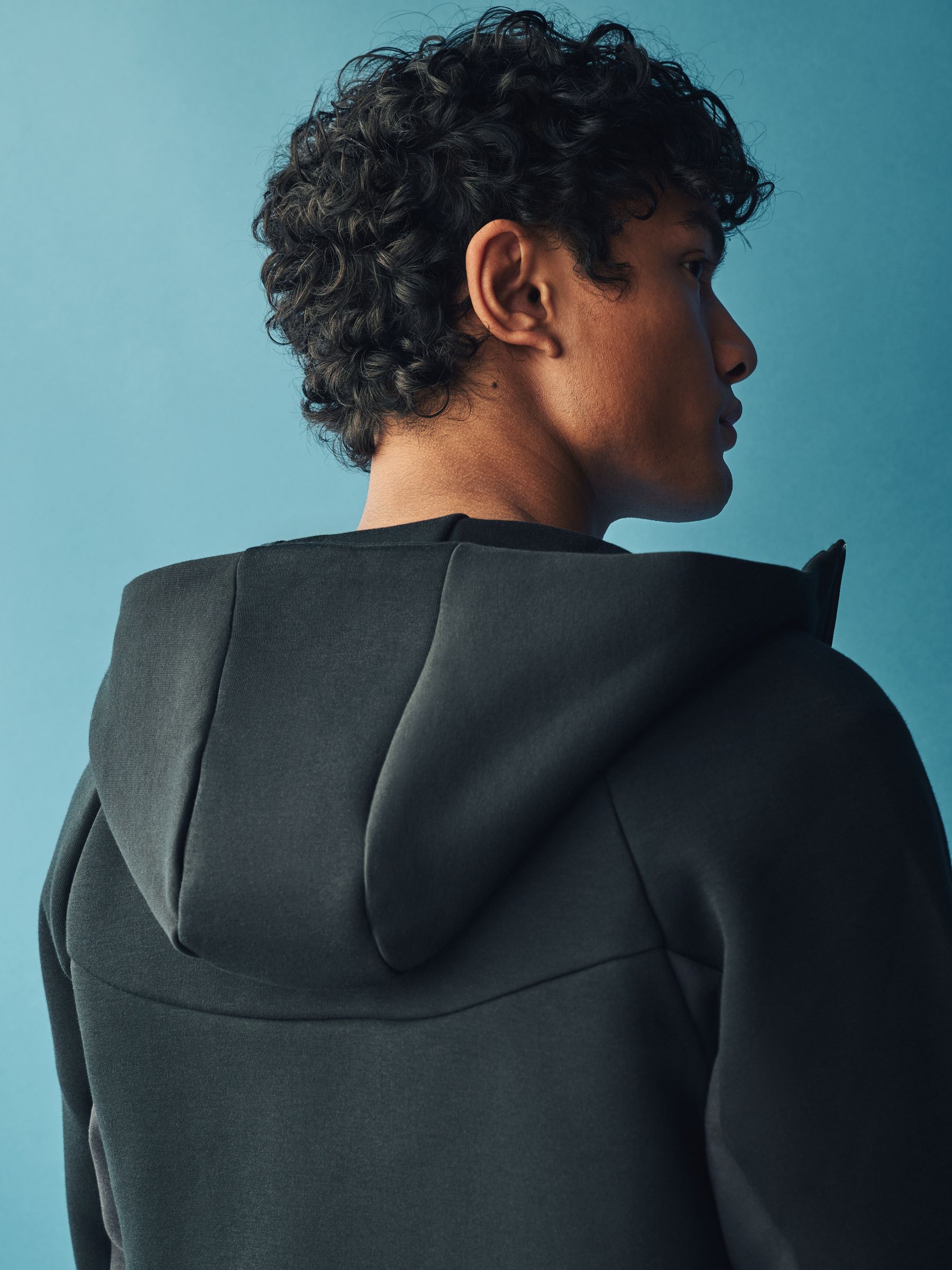 Buy Nike Black/Green Tech Full-Zip Windrunner Hoodie from the Next UK ...