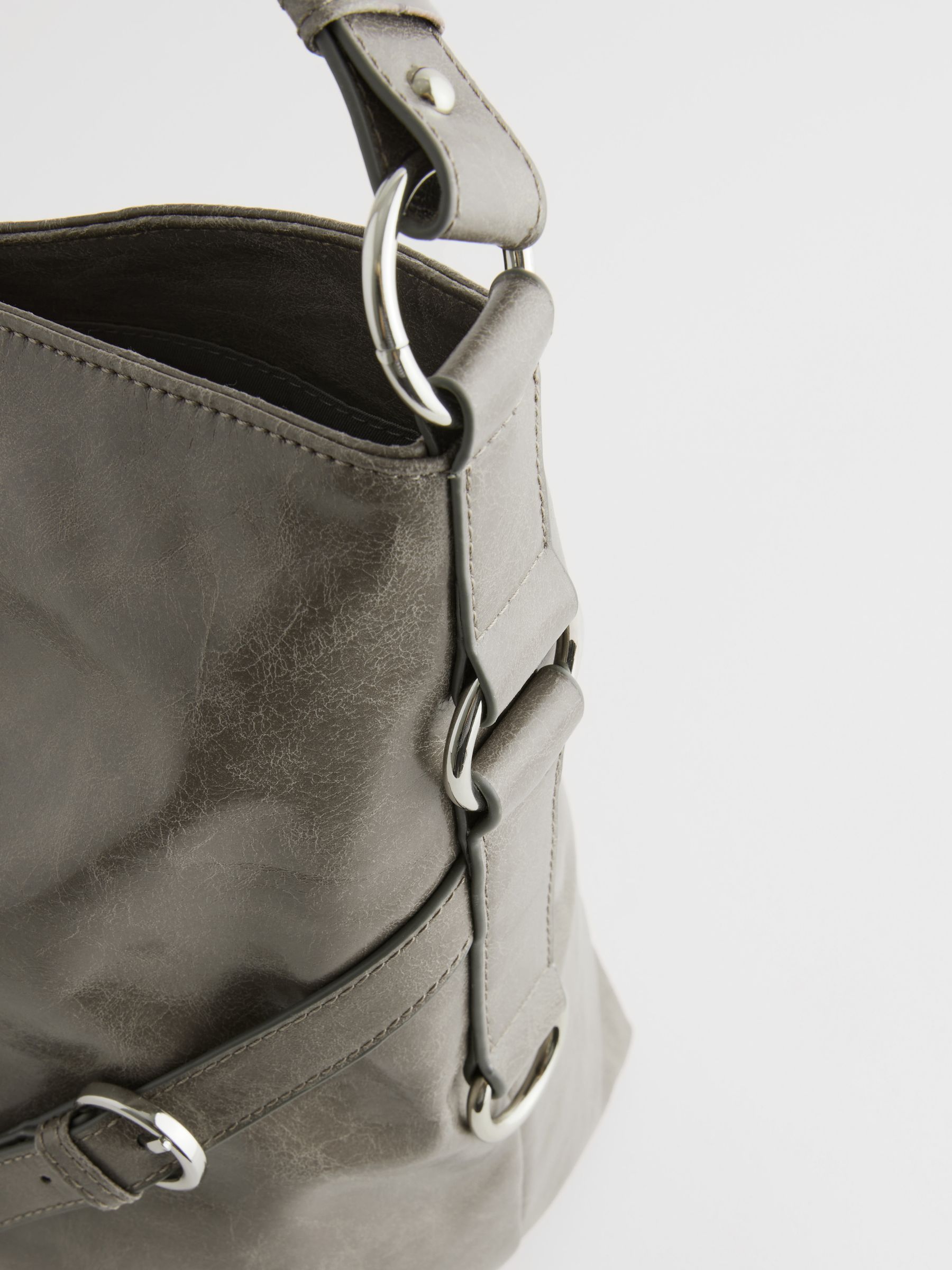 Buy Grey Biker Shoulder Bag from the Next UK online shop