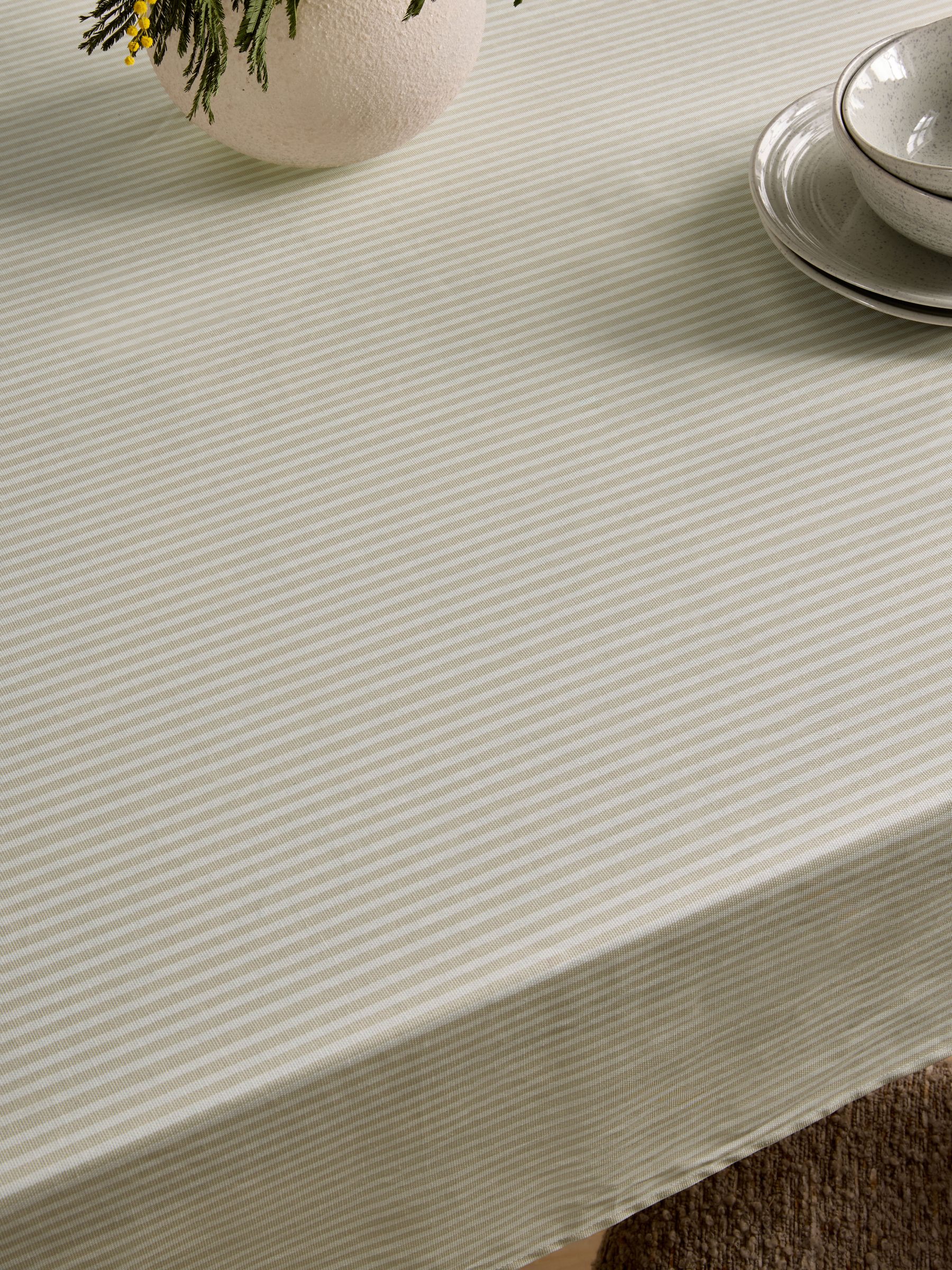 Buy Natural Bronx Stripe Wipe Clean Tablecloth from the Next UK online shop