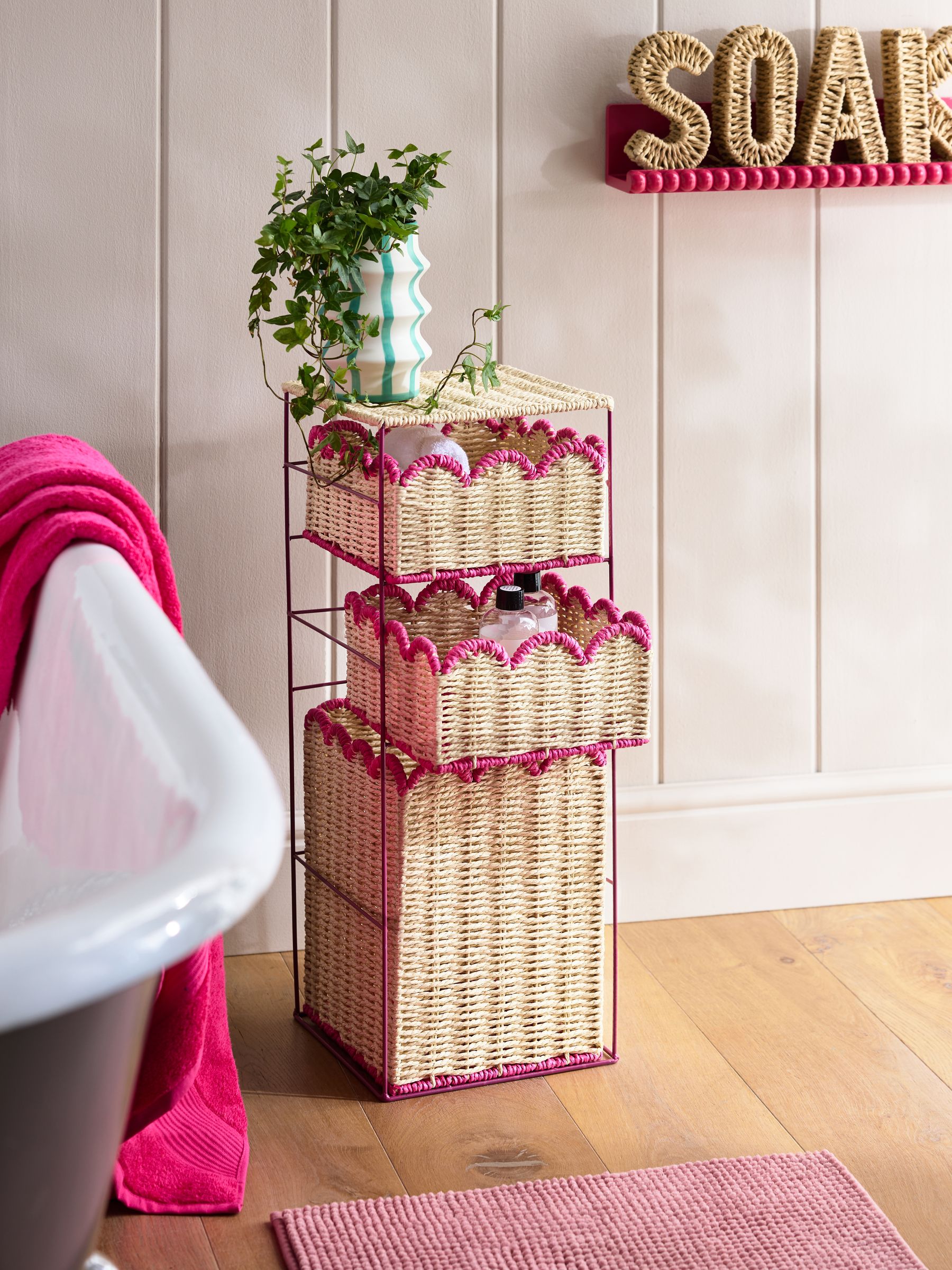 Buy Natural Scallop Edge Woven Storage Drawers from the Next UK online shop