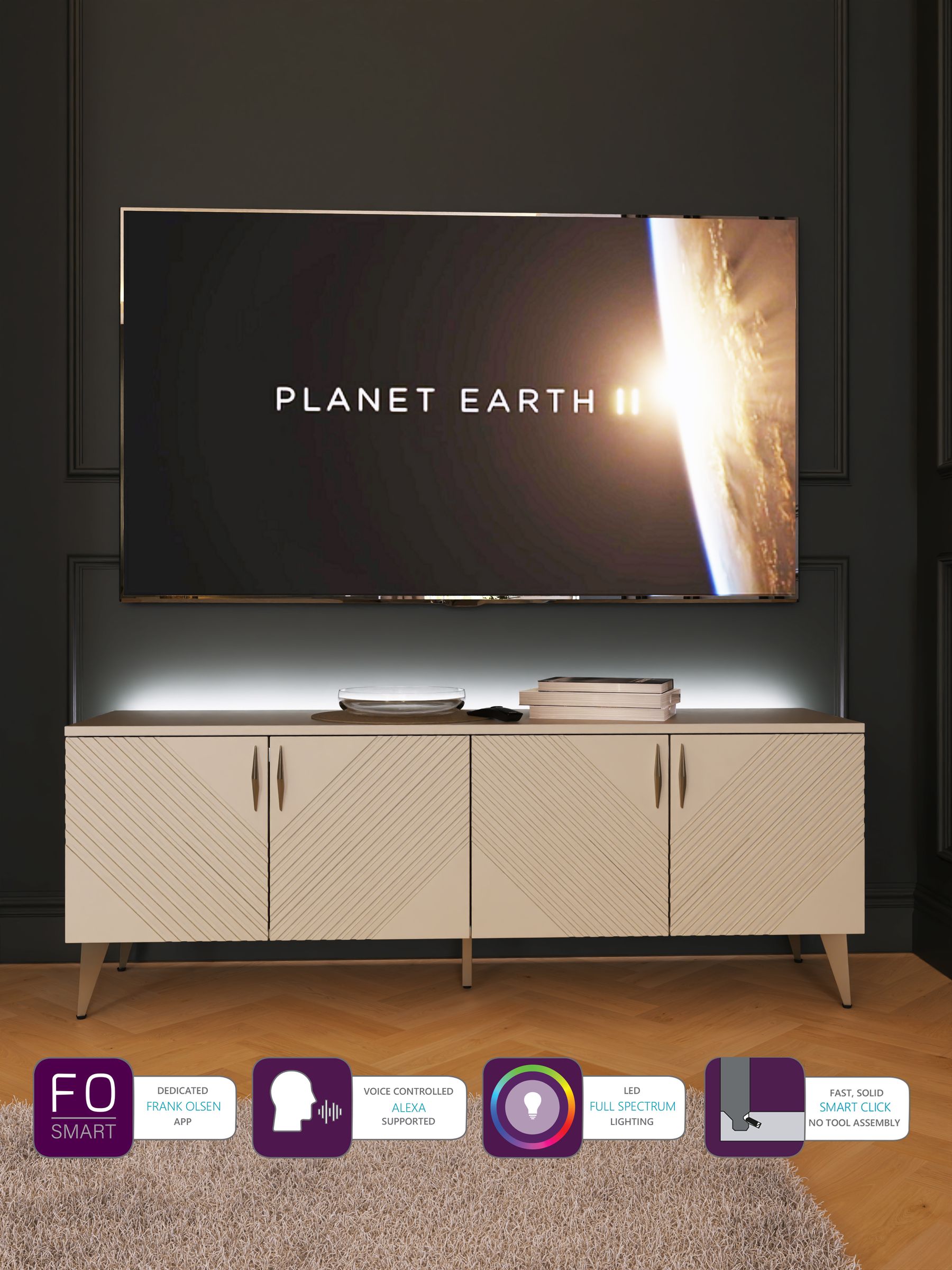Buy Frank Olsen Antique White Ava Smart TV Unit from the Next UK online ...