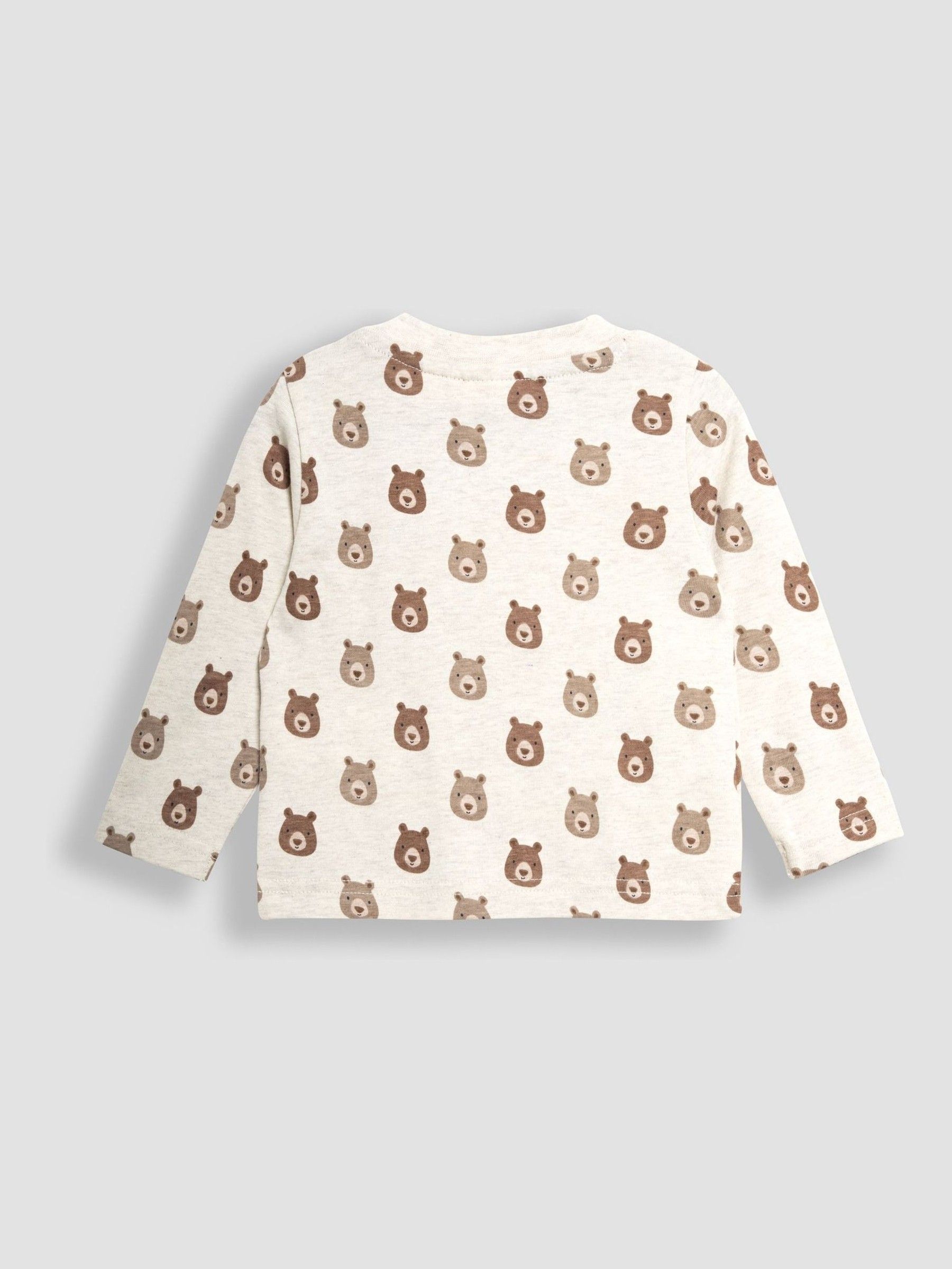 Buy JoJo Maman Bébé Brown Bear Applique Dungarees & Top Set from the ...