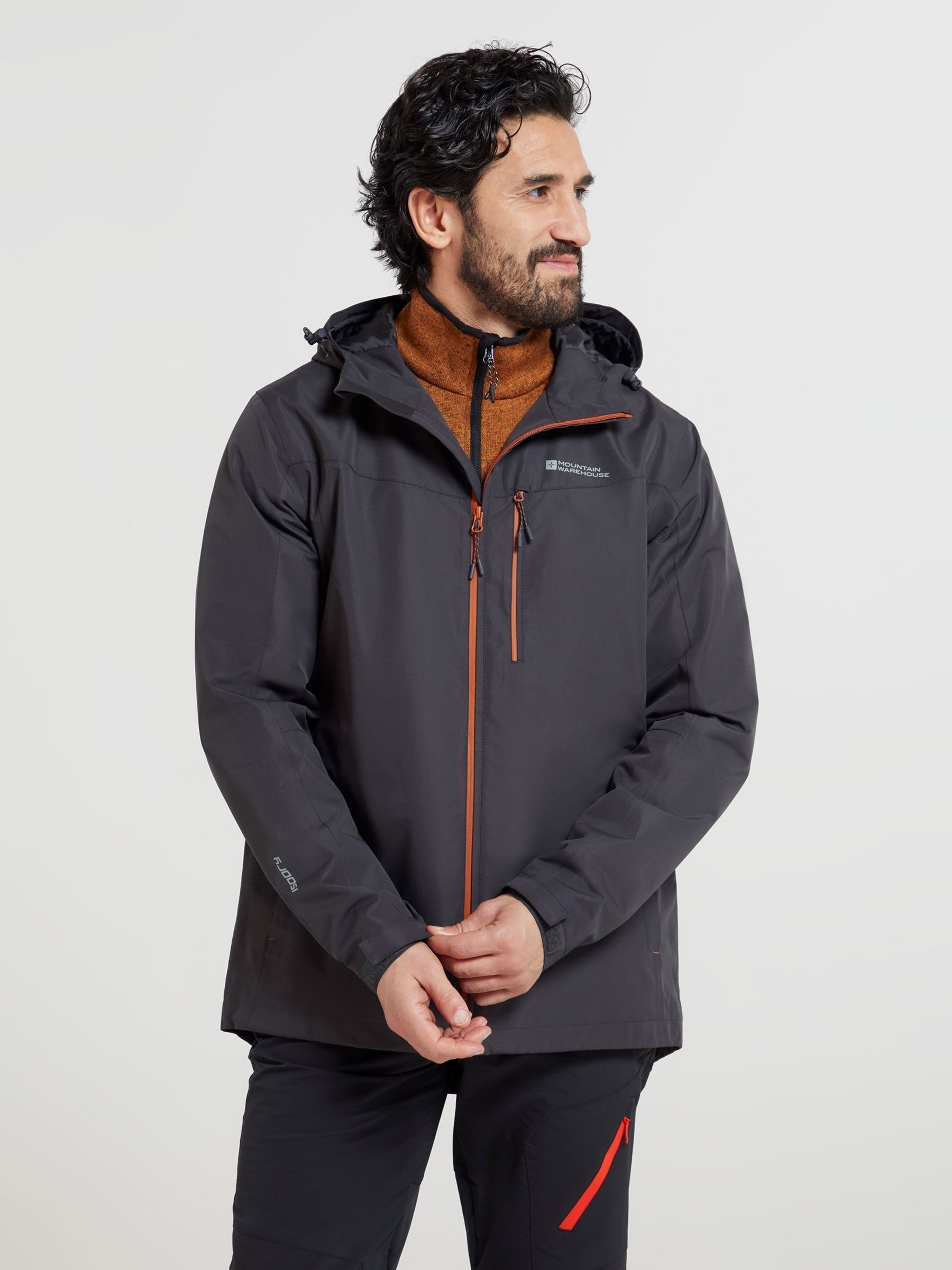 Buy Mountain Warehouse Grey Brisk Extreme Mens Waterproof Jacket from ...