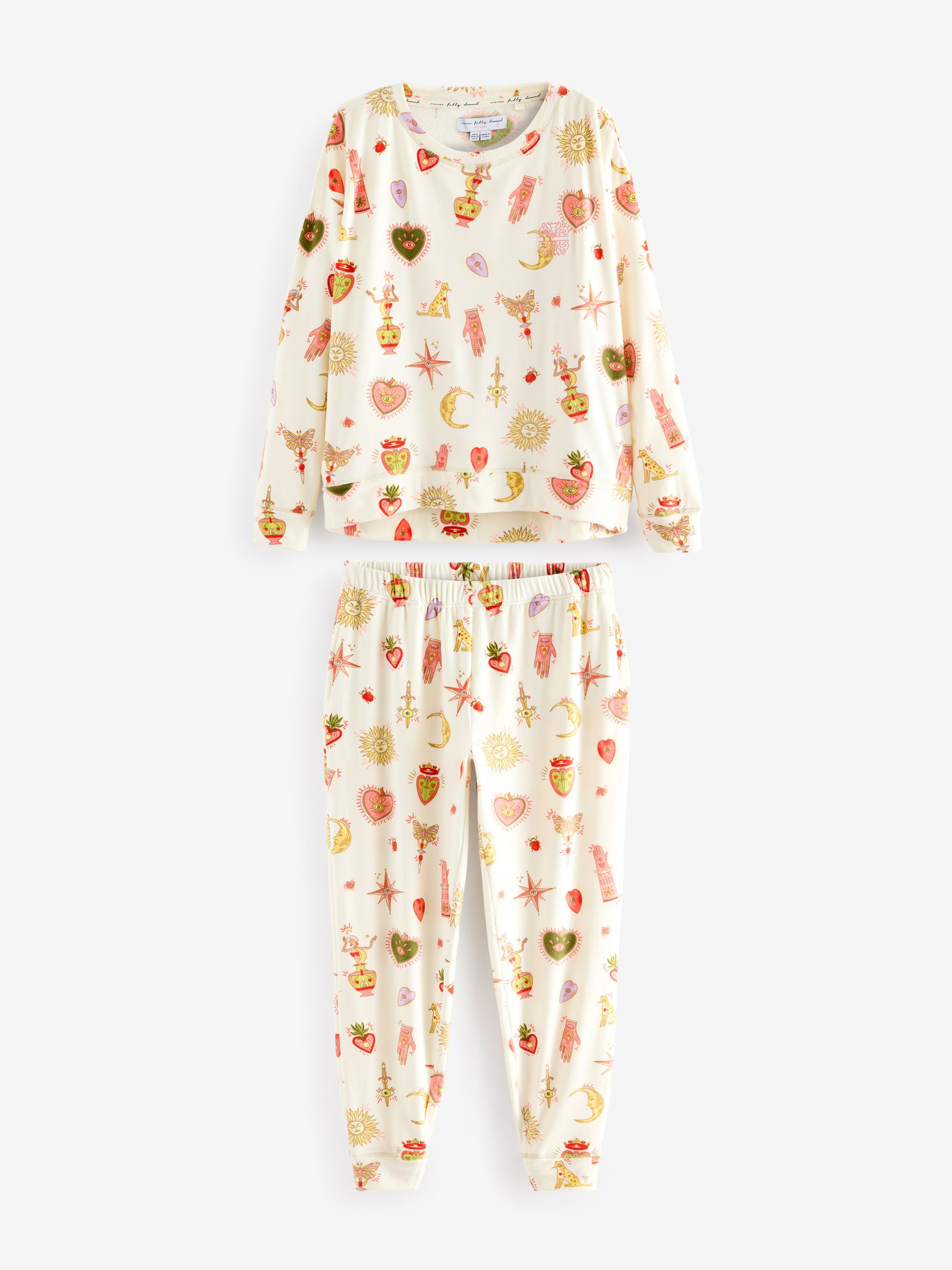 Buy Never Fully Dressed Cream Mystic Cosy Pyjamas Set from the Next UK ...