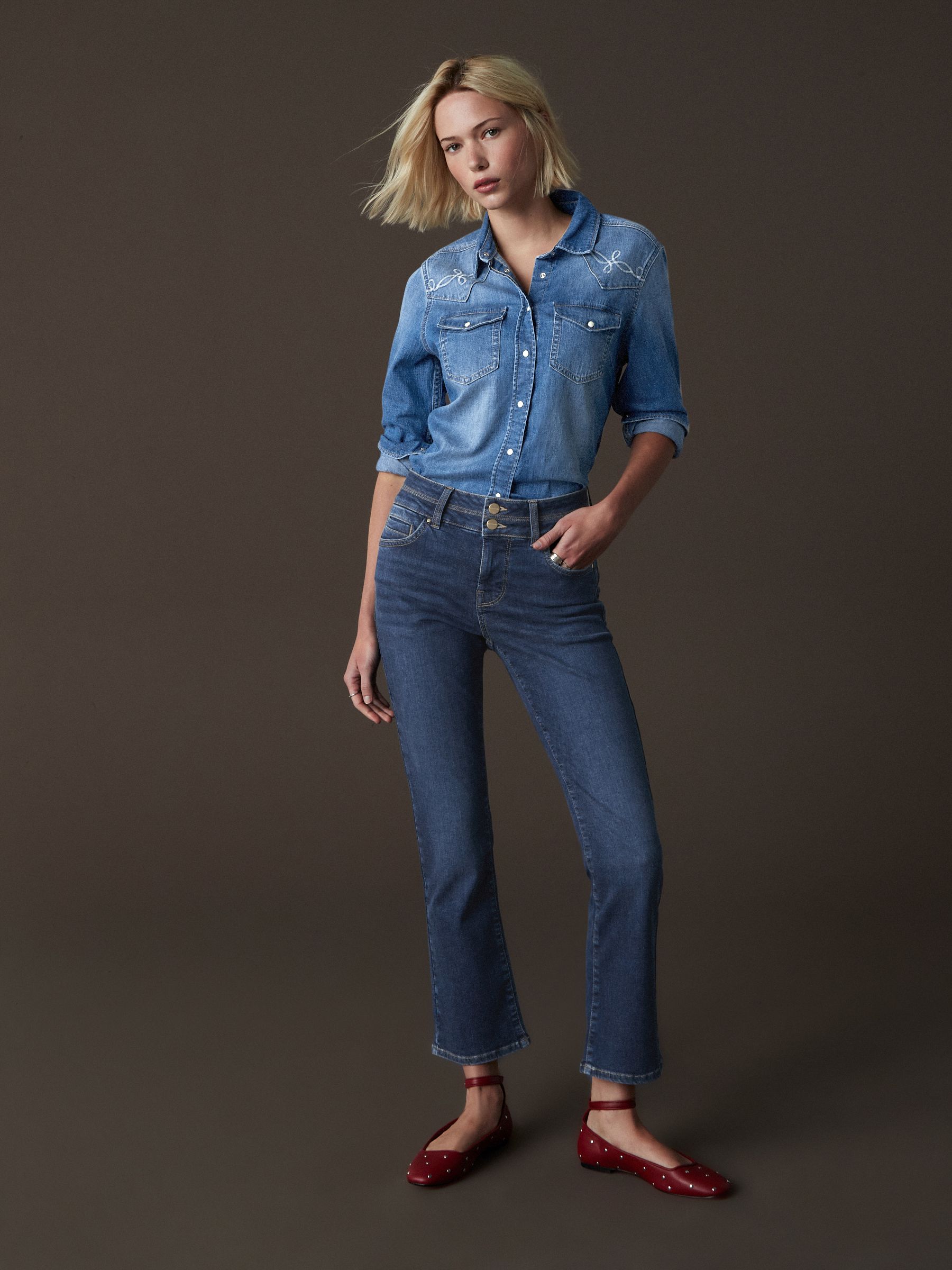 Buy Mid Blue Slim Flared Lift And Shape Bootcut Jeans from Next Australia