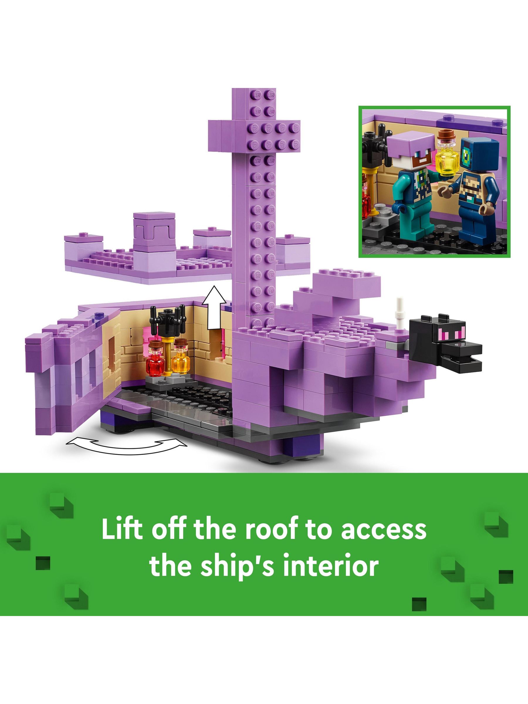 Buy LEGO Minecraft The Ender Dragon And End Ship from the Next UK ...