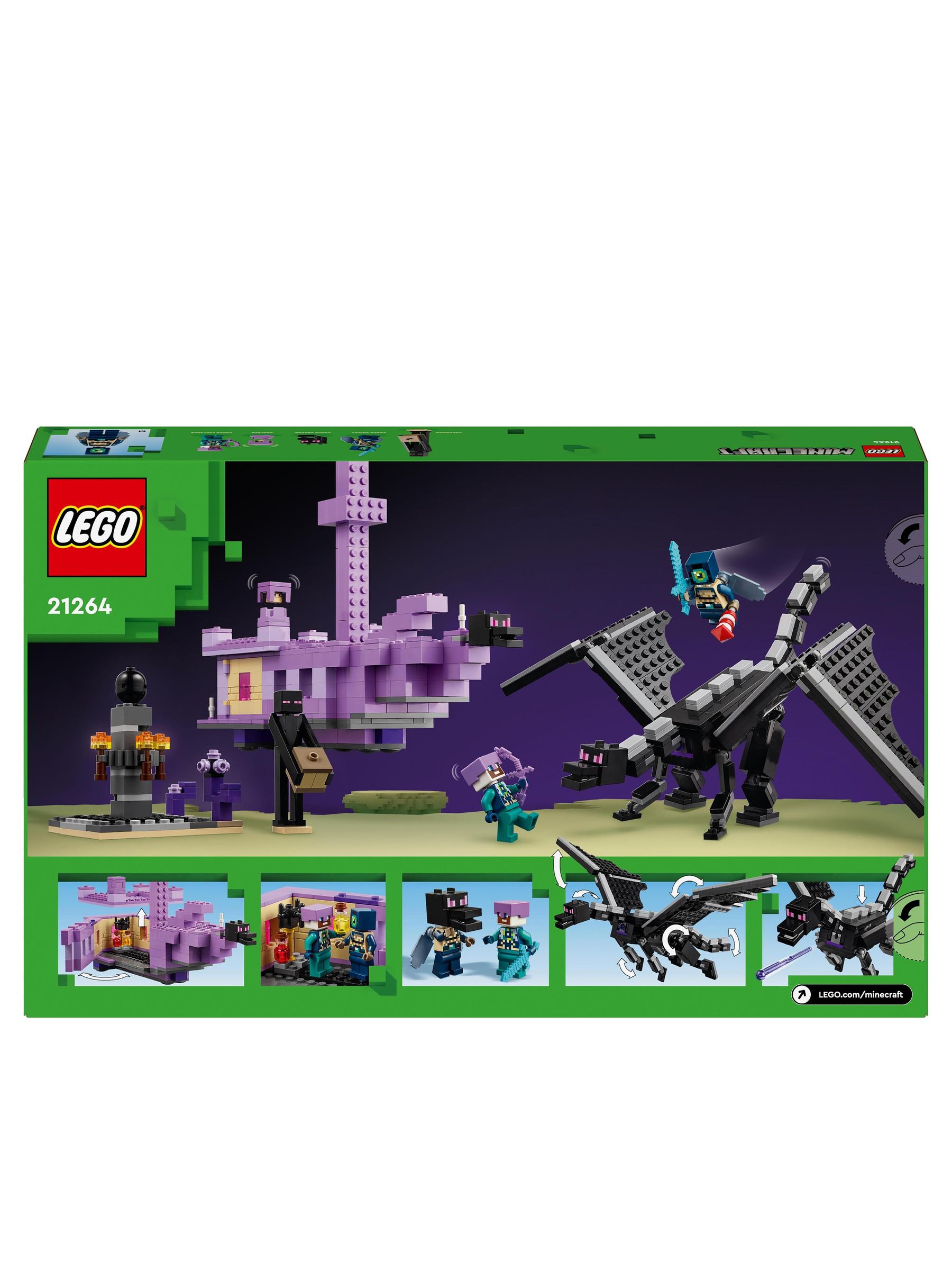 Buy LEGO Minecraft The Ender Dragon And End Ship from the Next UK ...