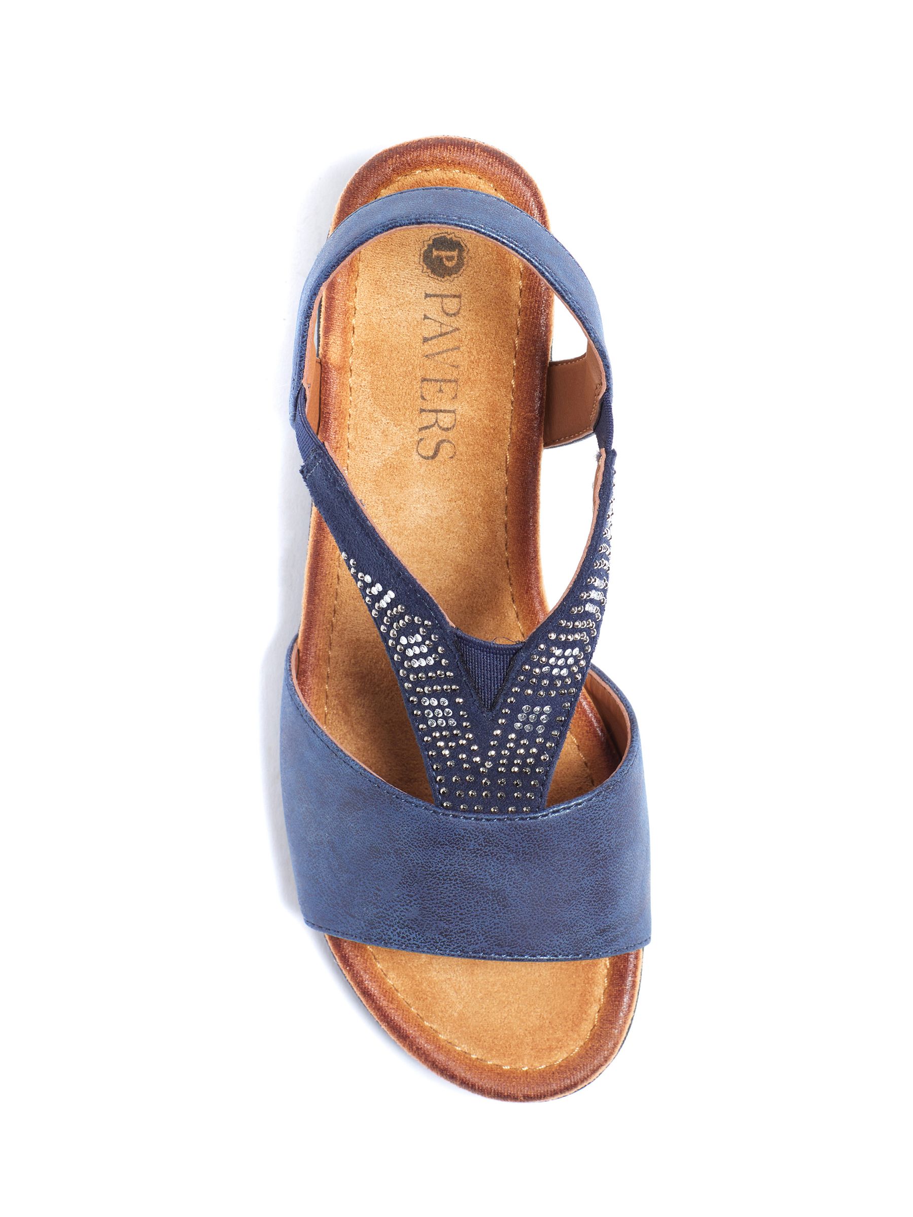 Buy Pavers Blue Pavers Natural Heeled Slingback Sandals from the Next ...