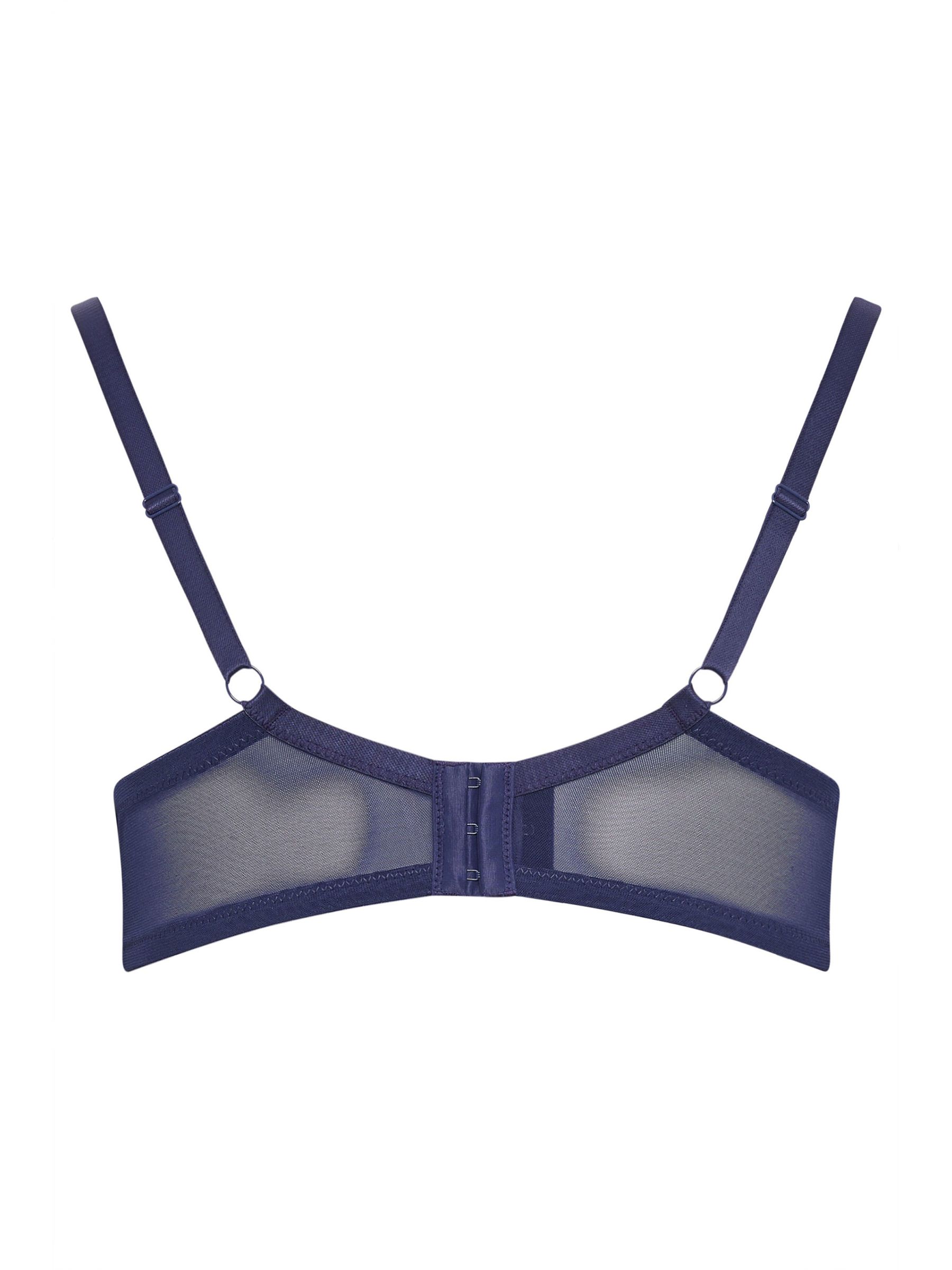 Buy Yours Curve Blue YOURS 2 PACK Blue & White Lace Trim Padded Bras ...