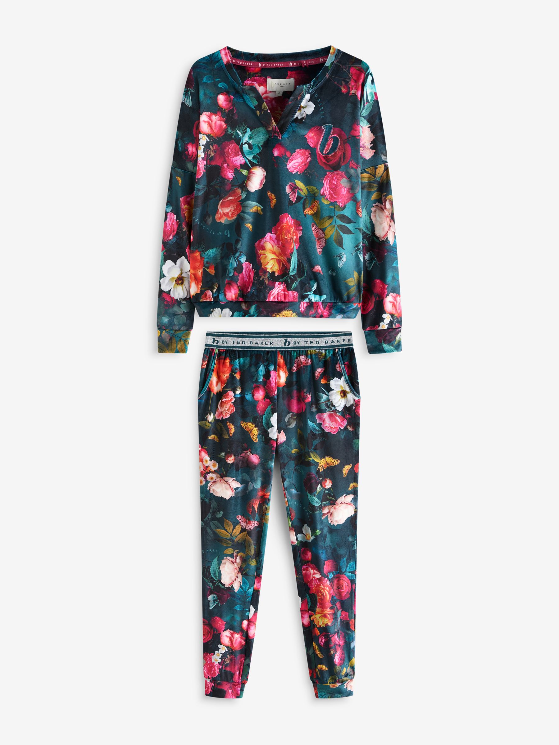 Buy B by Ted Baker Teal Blue Cosy Floral Pyjamas from the Next UK ...