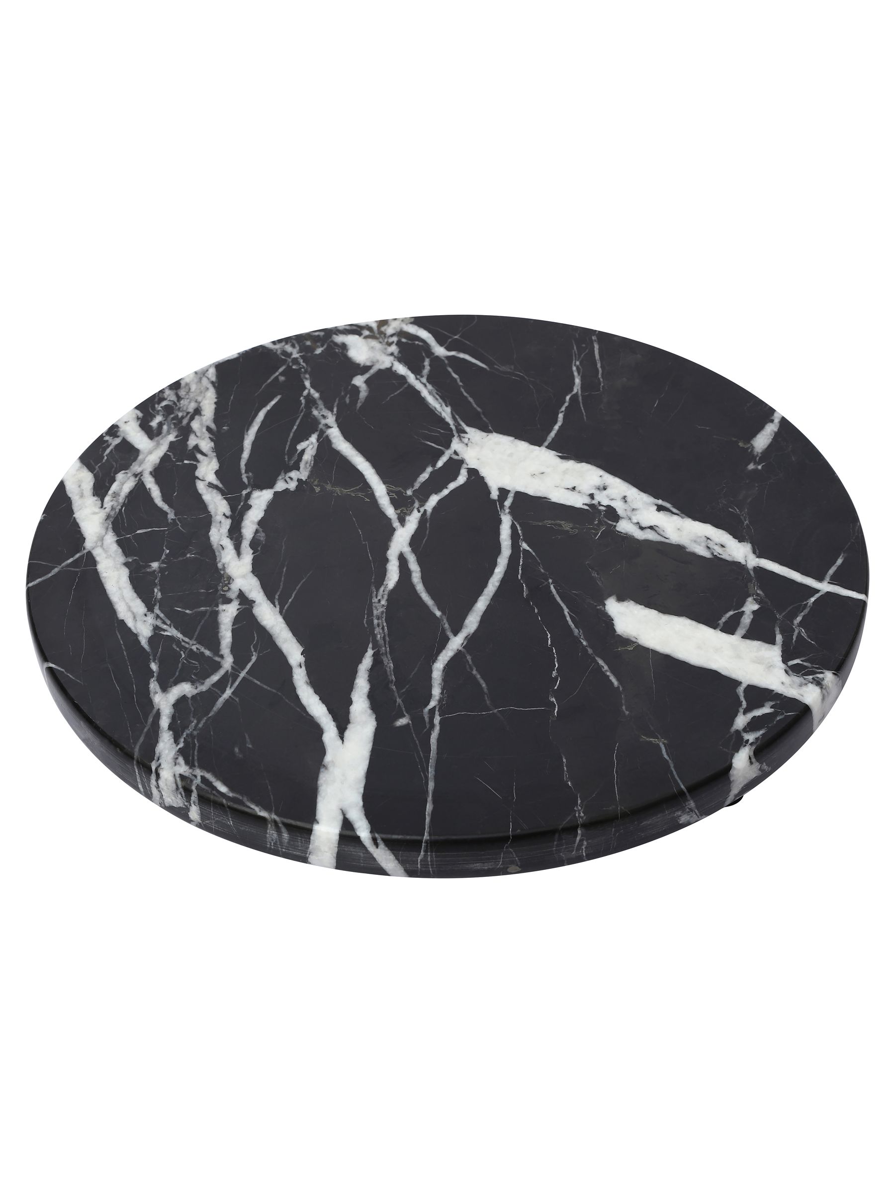 Buy Interiors by Premier Black and Gold Marble Round Chopping Board ...