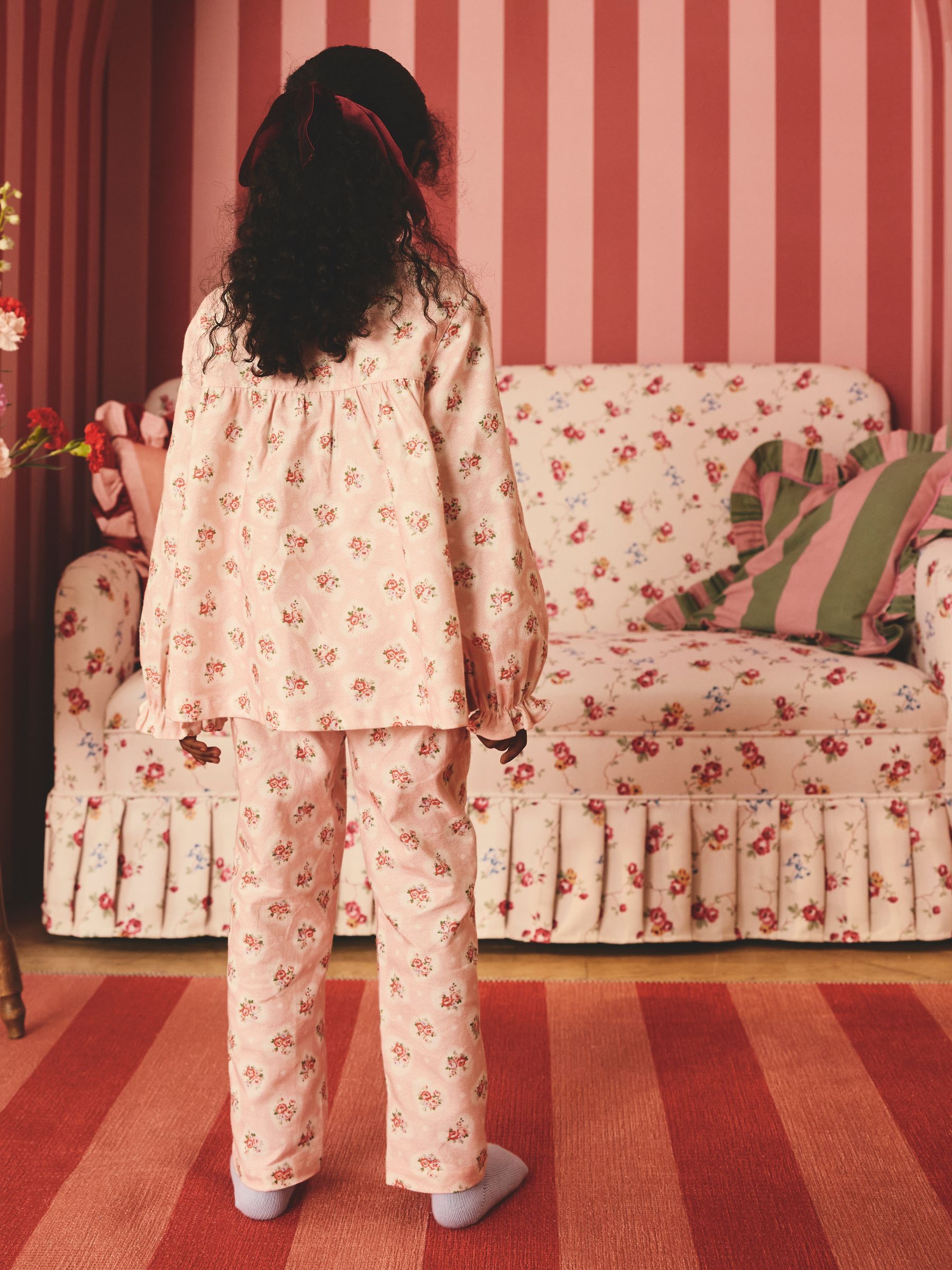 Buy Pink Cath Kidston Woven Button Through Floral Pyjamas from Next ...