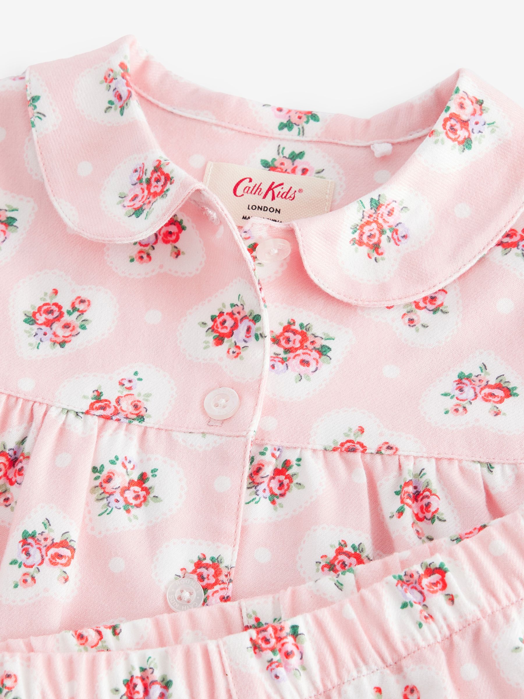 Buy Pink Cath Kidston Woven Button Through Floral Pyjamas from the Next ...