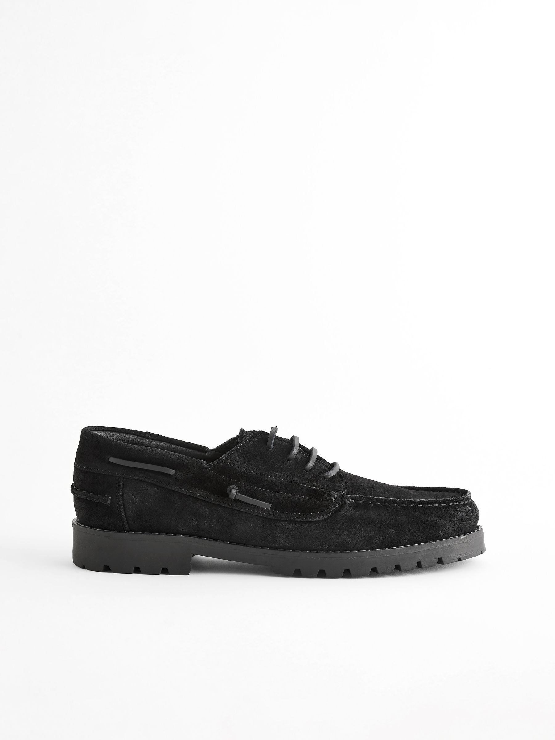 Buy Black Leather Boat Shoes from the Next UK online shop