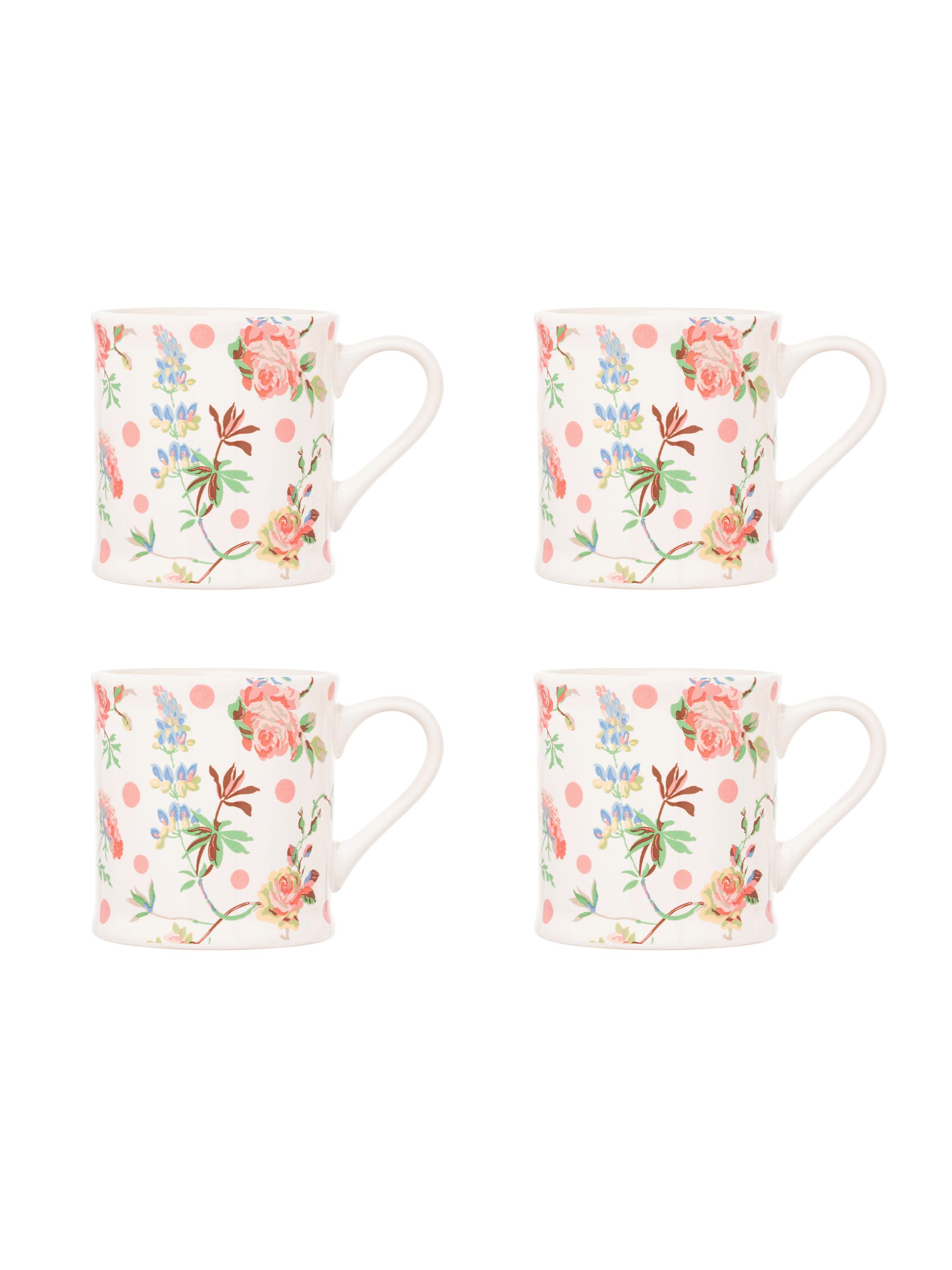 Buy Cath Kidston Cream Mollie Mug Set Of 4 from the Next UK online shop