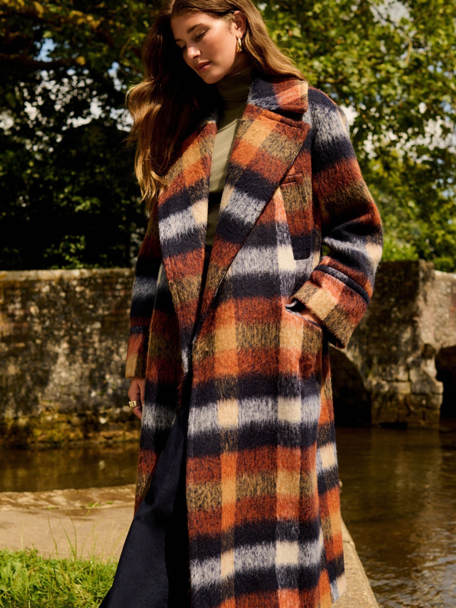 Buy Check Overcoat with Revere Collar from the Next UK online shop