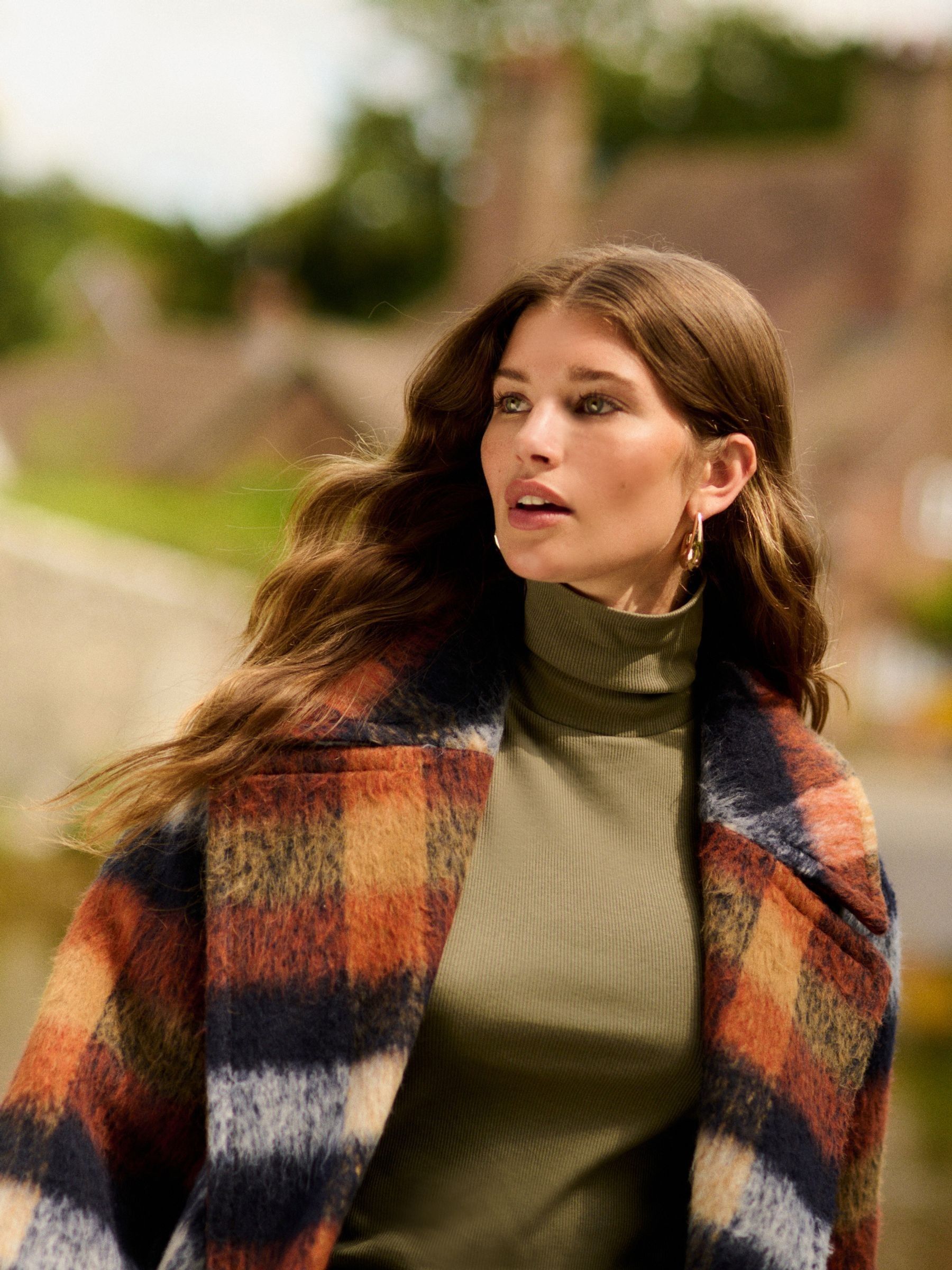 Buy Check Overcoat with Revere Collar from the Next UK online shop