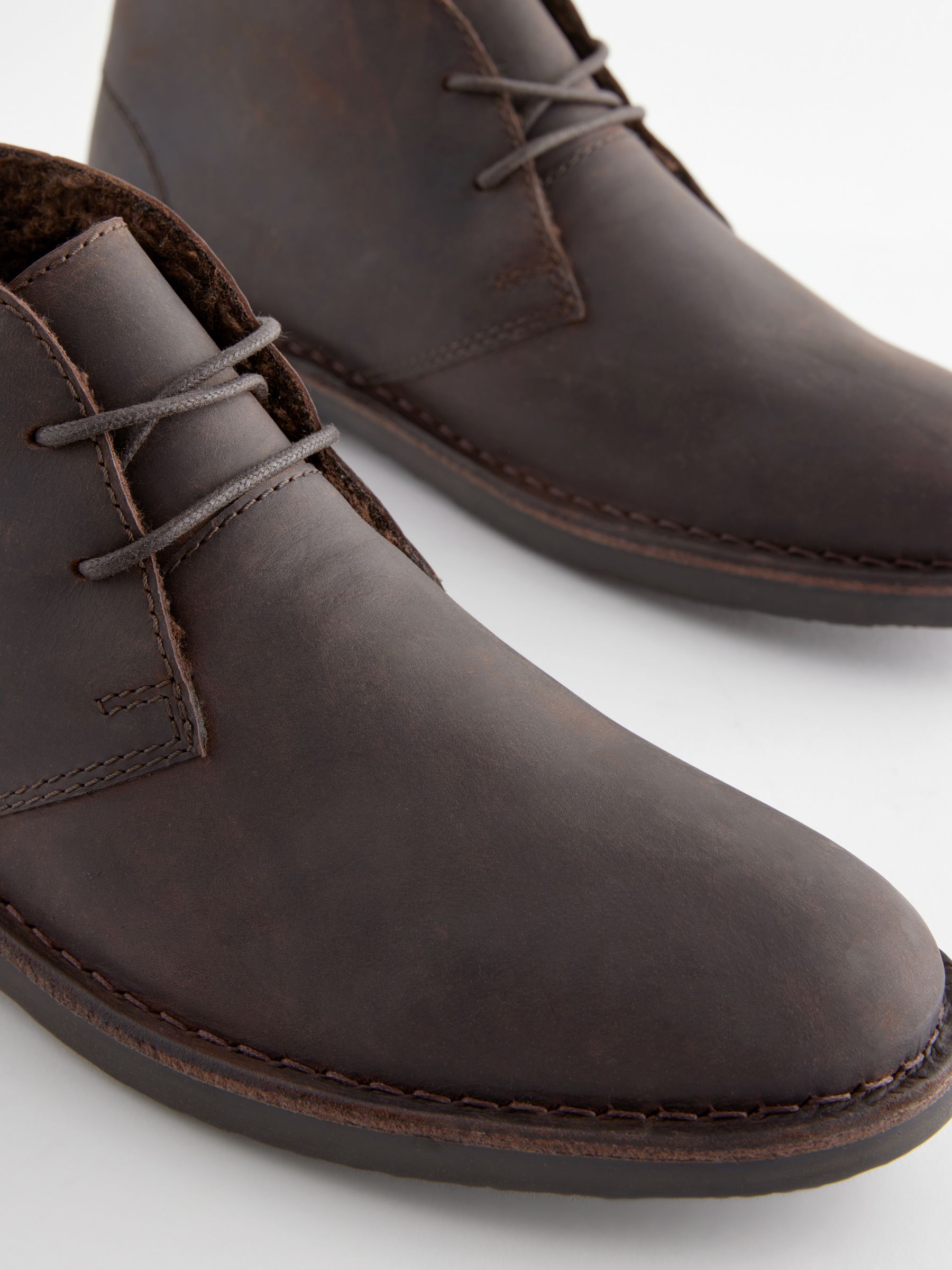 Buy Brown Borg Lined Desert Boots from Next United Arab Emirates