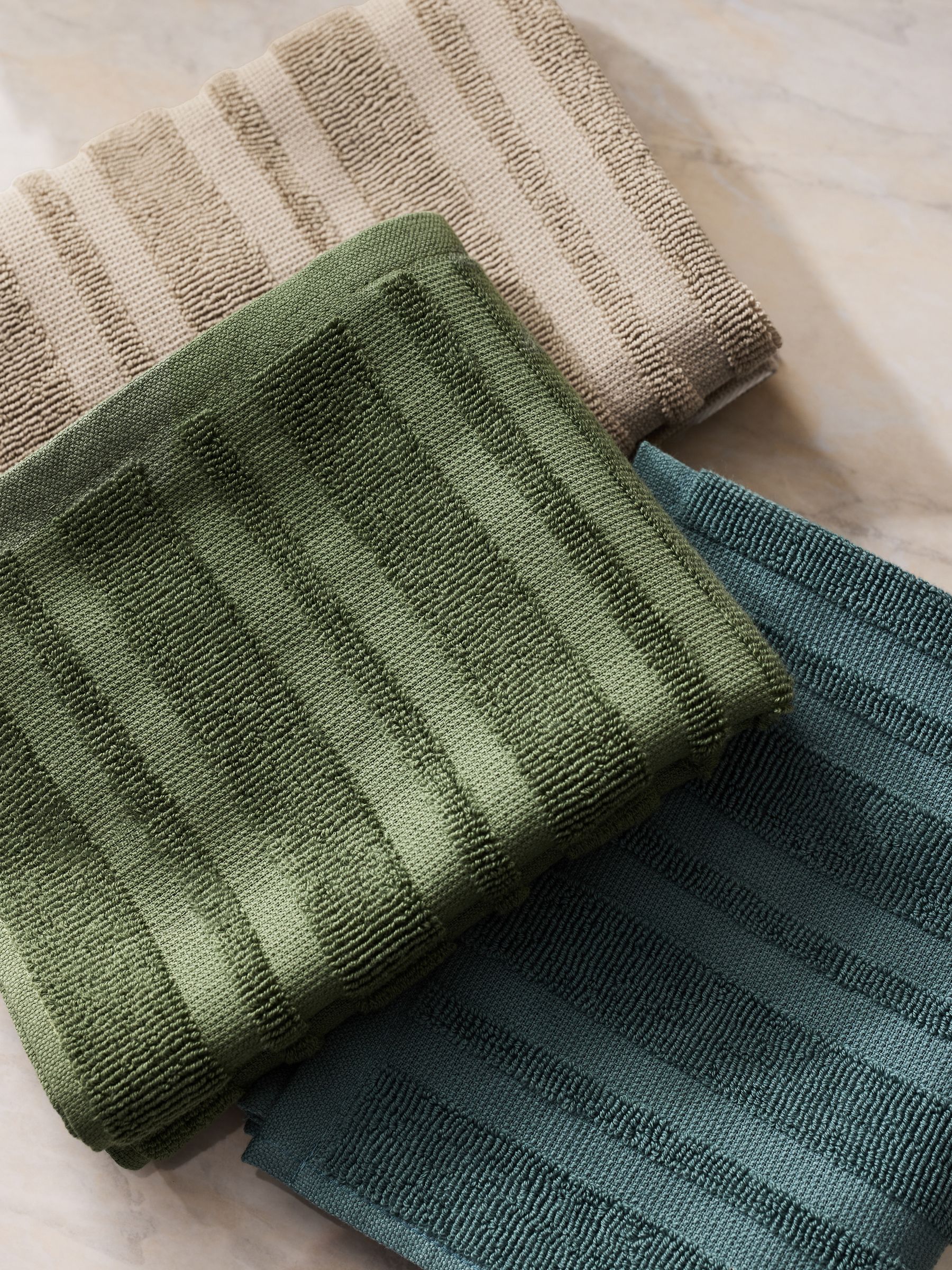 Buy Set of 5 Olive Green Terry Set of 3 Tea Towels from the Next UK ...
