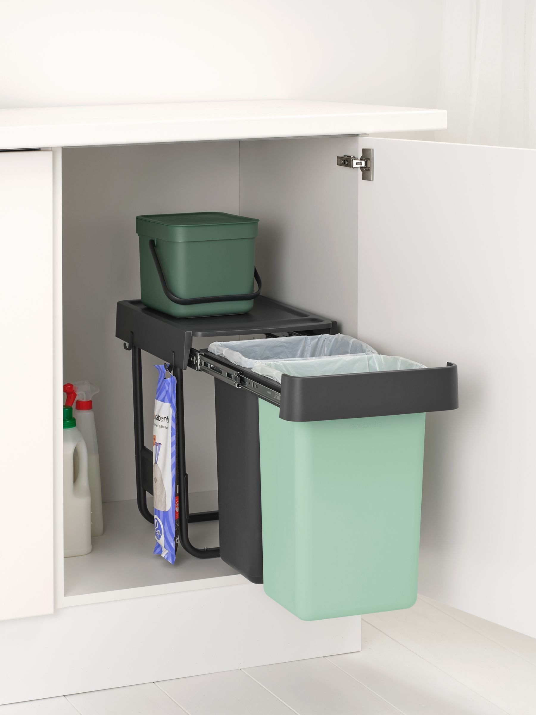 Buy Brabantia Dark Grey Sort And Go Built-in Bin 2x15L from the Next UK ...