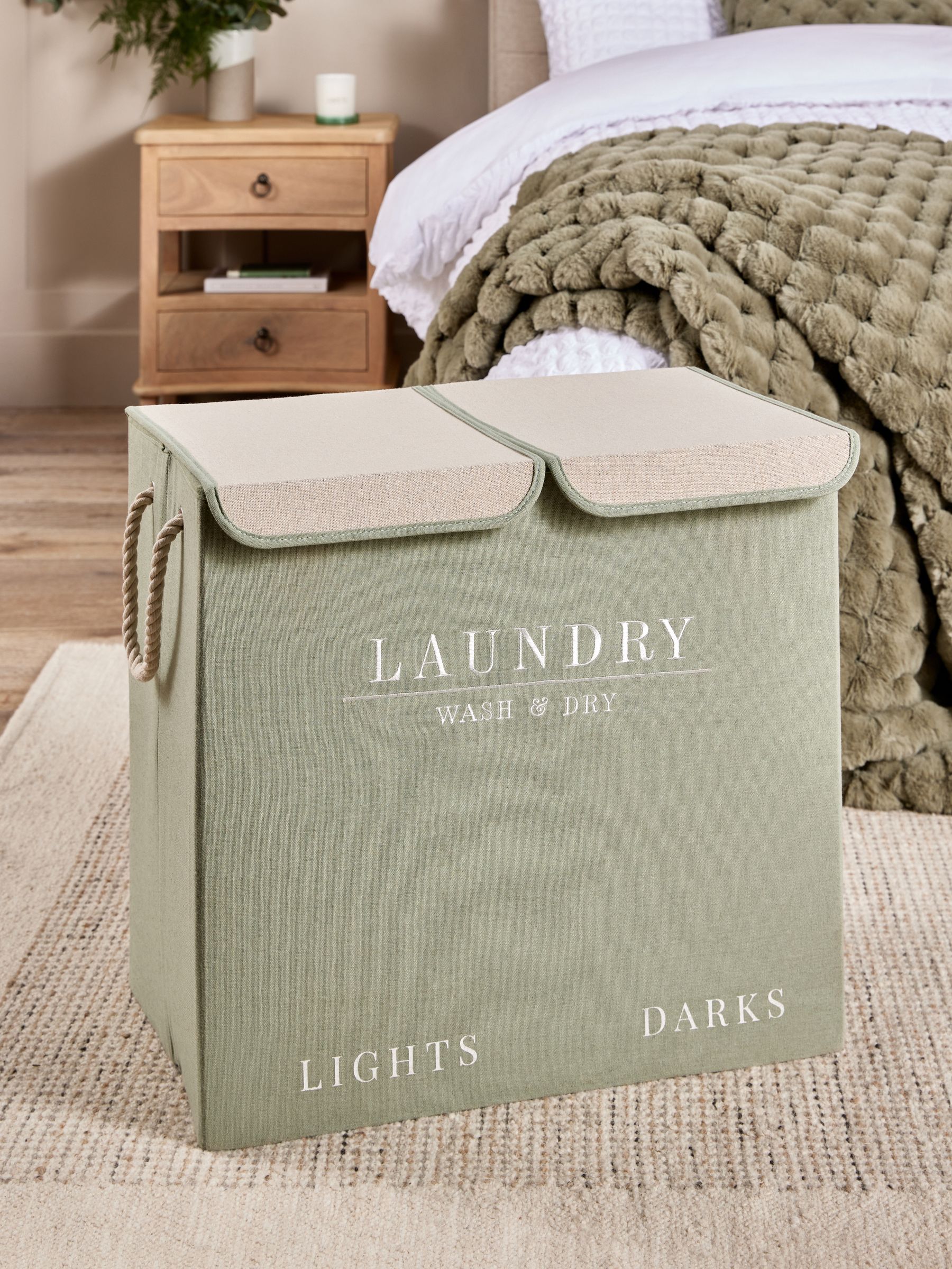 Buy Sage Green Country Laundry Sorter Basket from the Next UK online shop