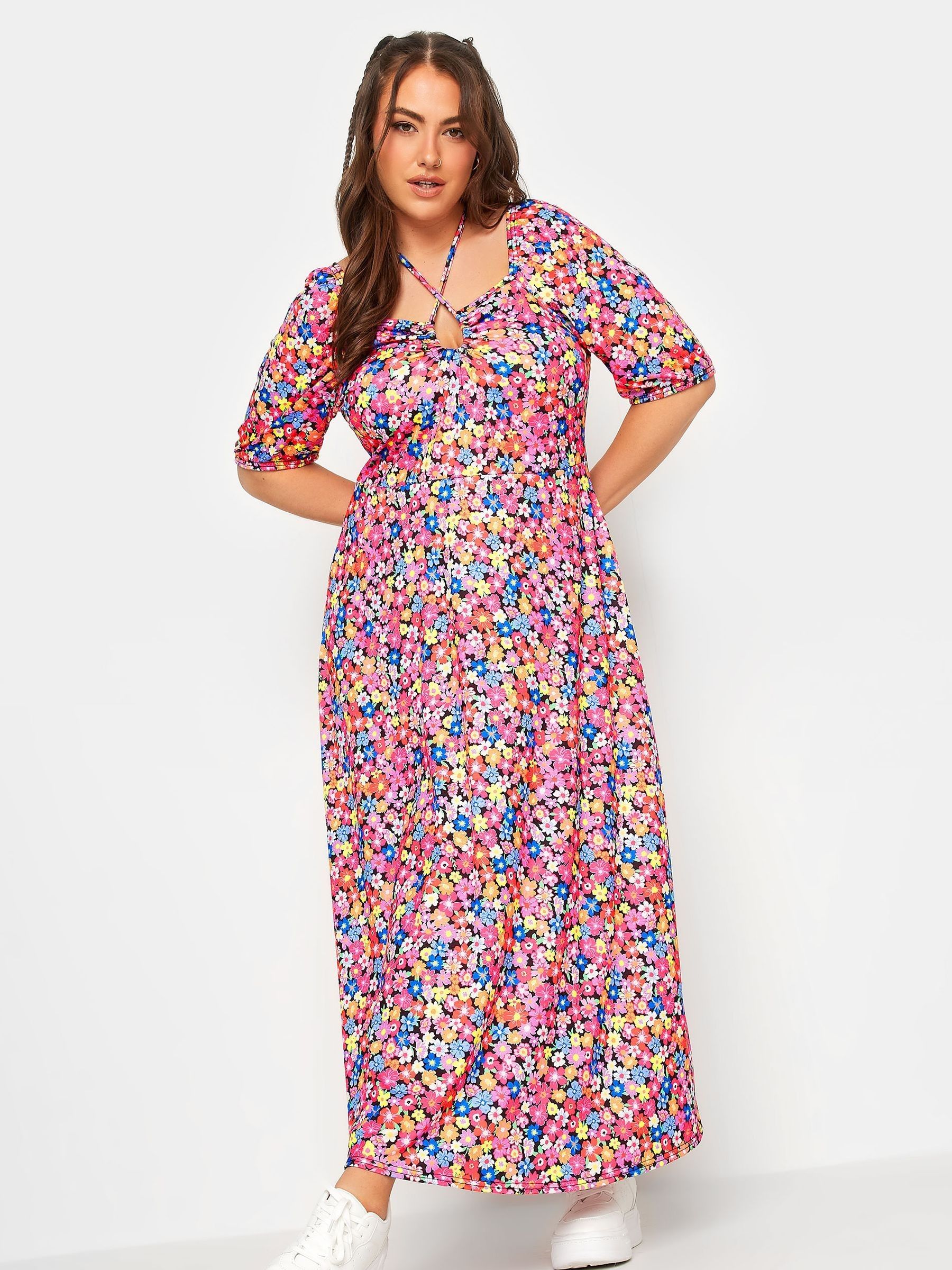 Buy Yours Curve Black Limited Tie Maxi Dress from the Next UK online shop