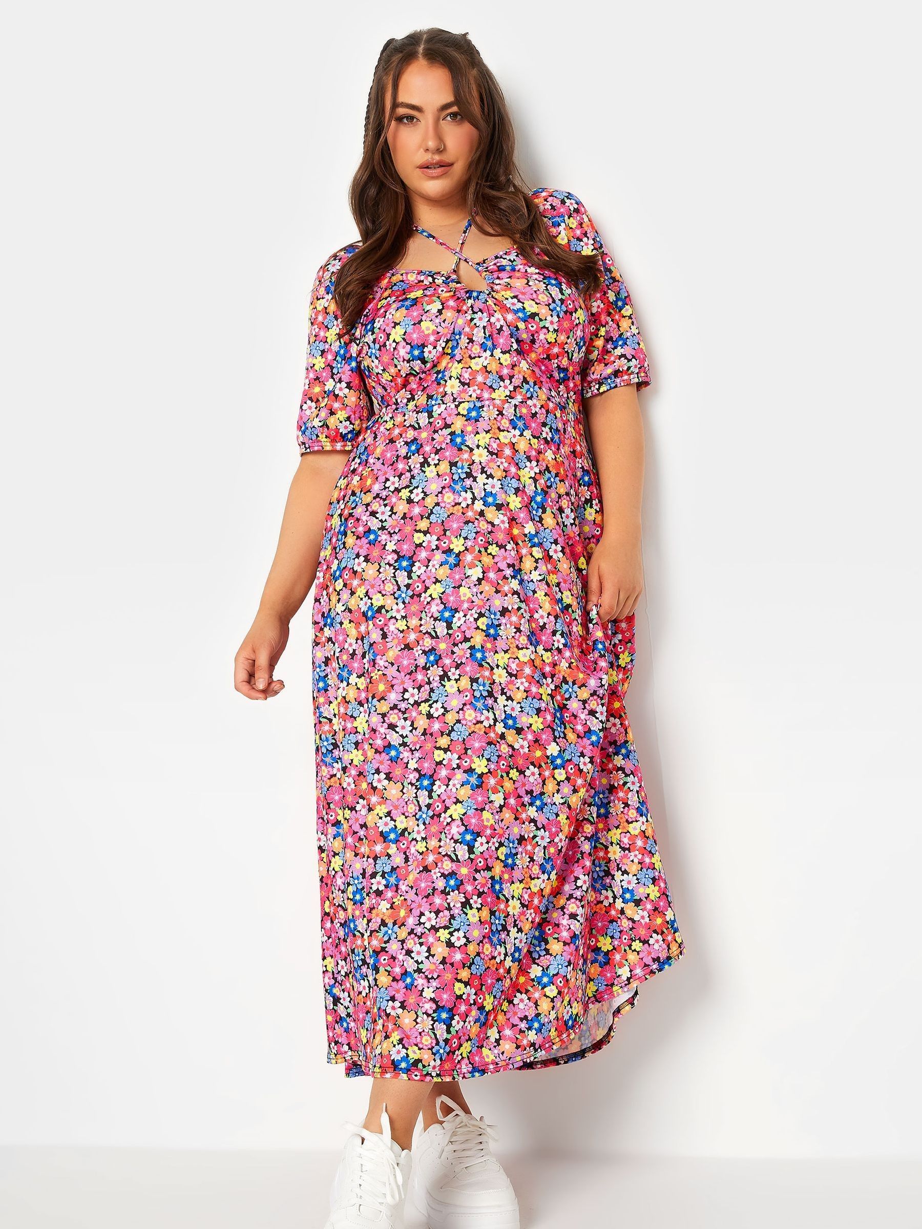 Buy Yours Curve Black Limited Tie Maxi Dress from the Next UK online shop