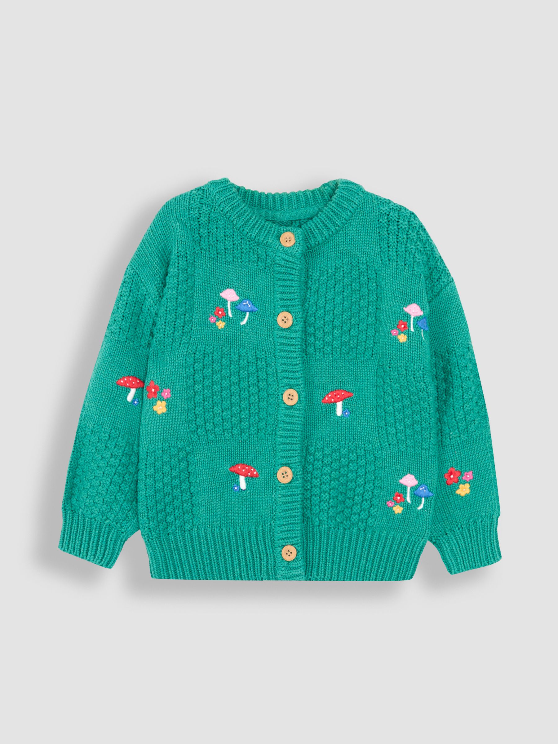 Buy JoJo Maman Bébé Green Embroidered Cosy Cable Cardigan from the Next ...