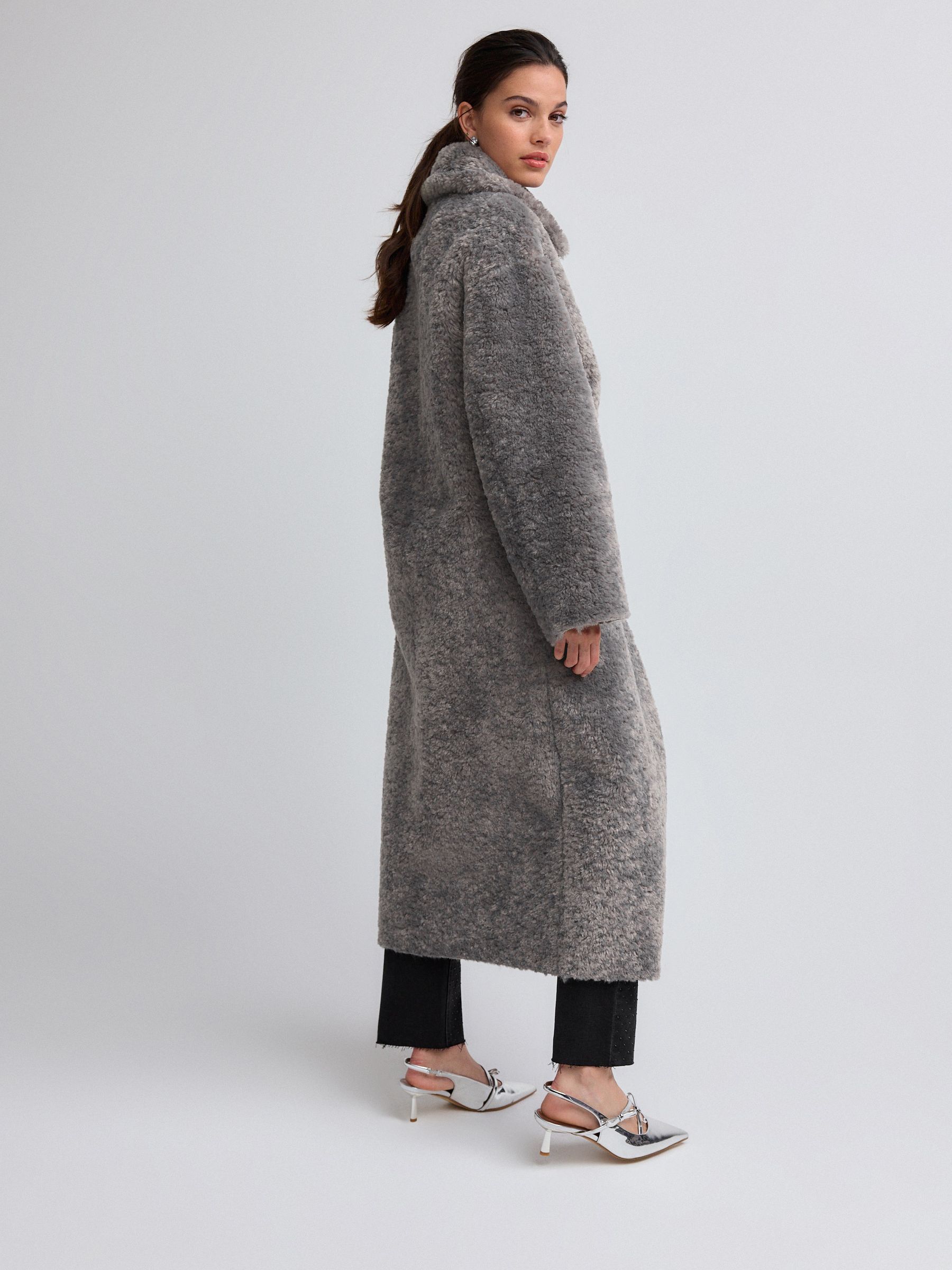 Buy Grey Teddy Borg Coat from the Next UK online shop