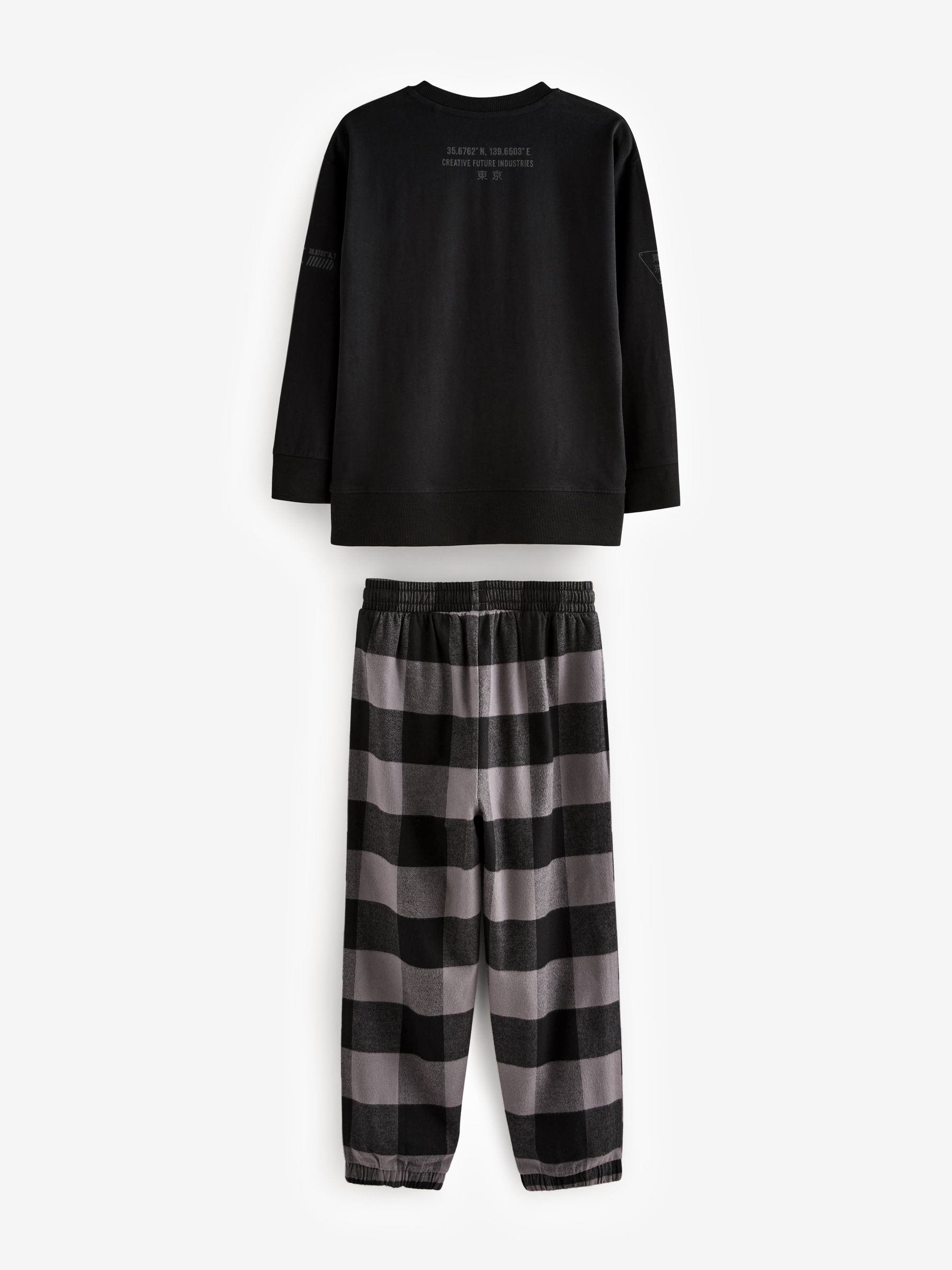 Buy Neutral/Black Woven Check Pyjamas 3 Pack (3-16yrs) from the Next UK ...