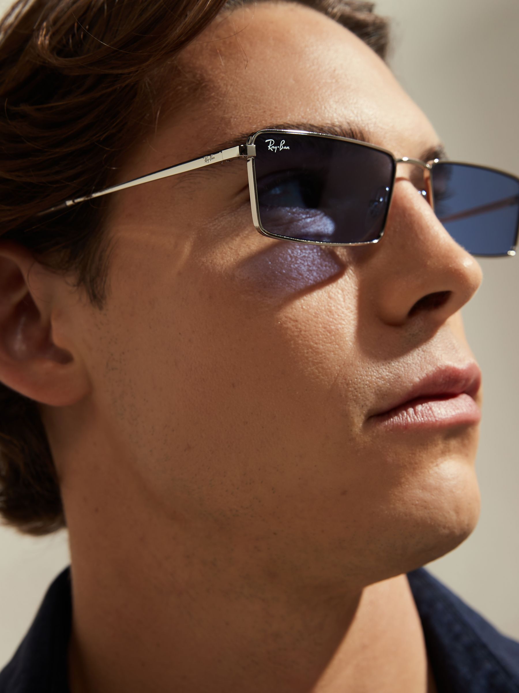 Buy Ray-Ban Silver Tone Emy Rb3741 Rectangle Sunglasses from the Next ...