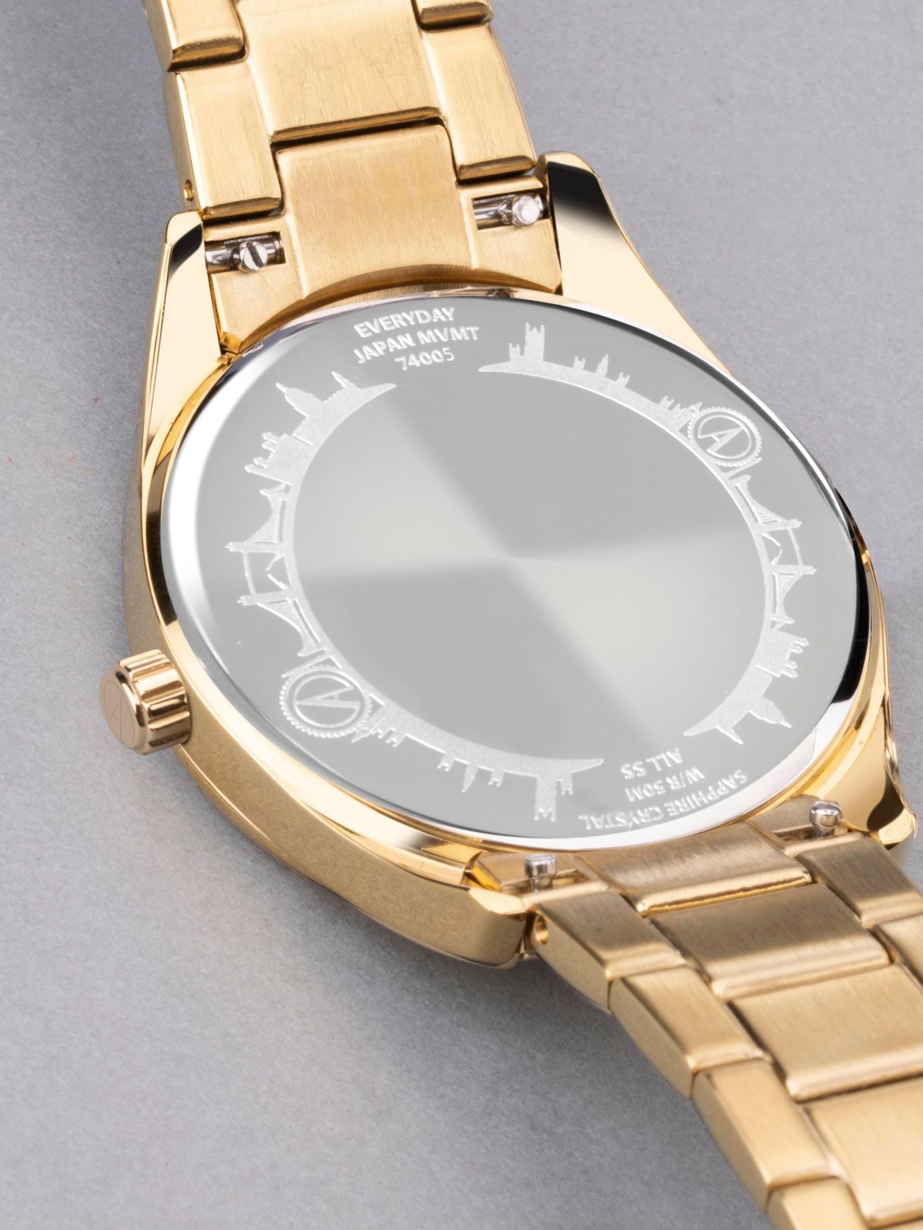 Buy Accurist Gold Gold Plated Everyday Stainless Steel Bracelet ...