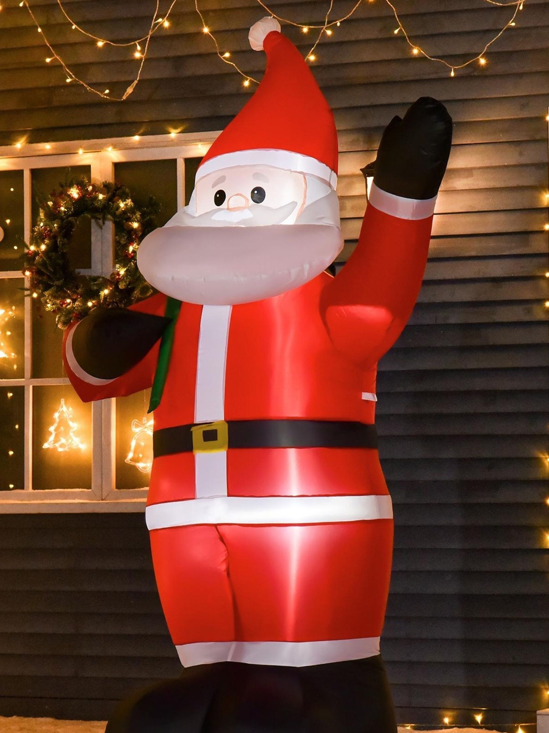 Buy Homcom Multi Outdoor 8FT Inflatable Santa Claus with Presents from ...