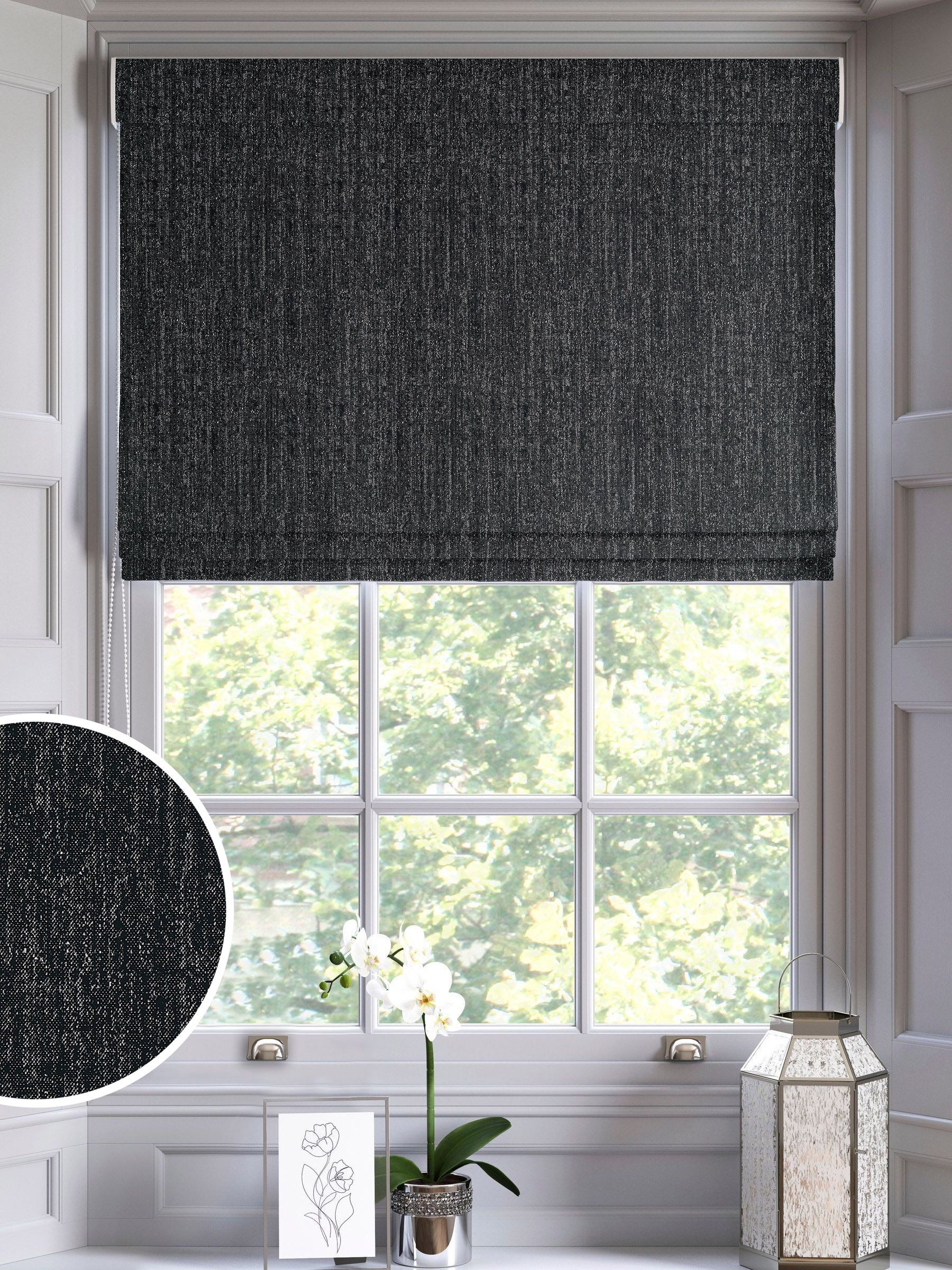 Buy Black Glittery Made To Measure Roman Blind from the Next UK online shop
