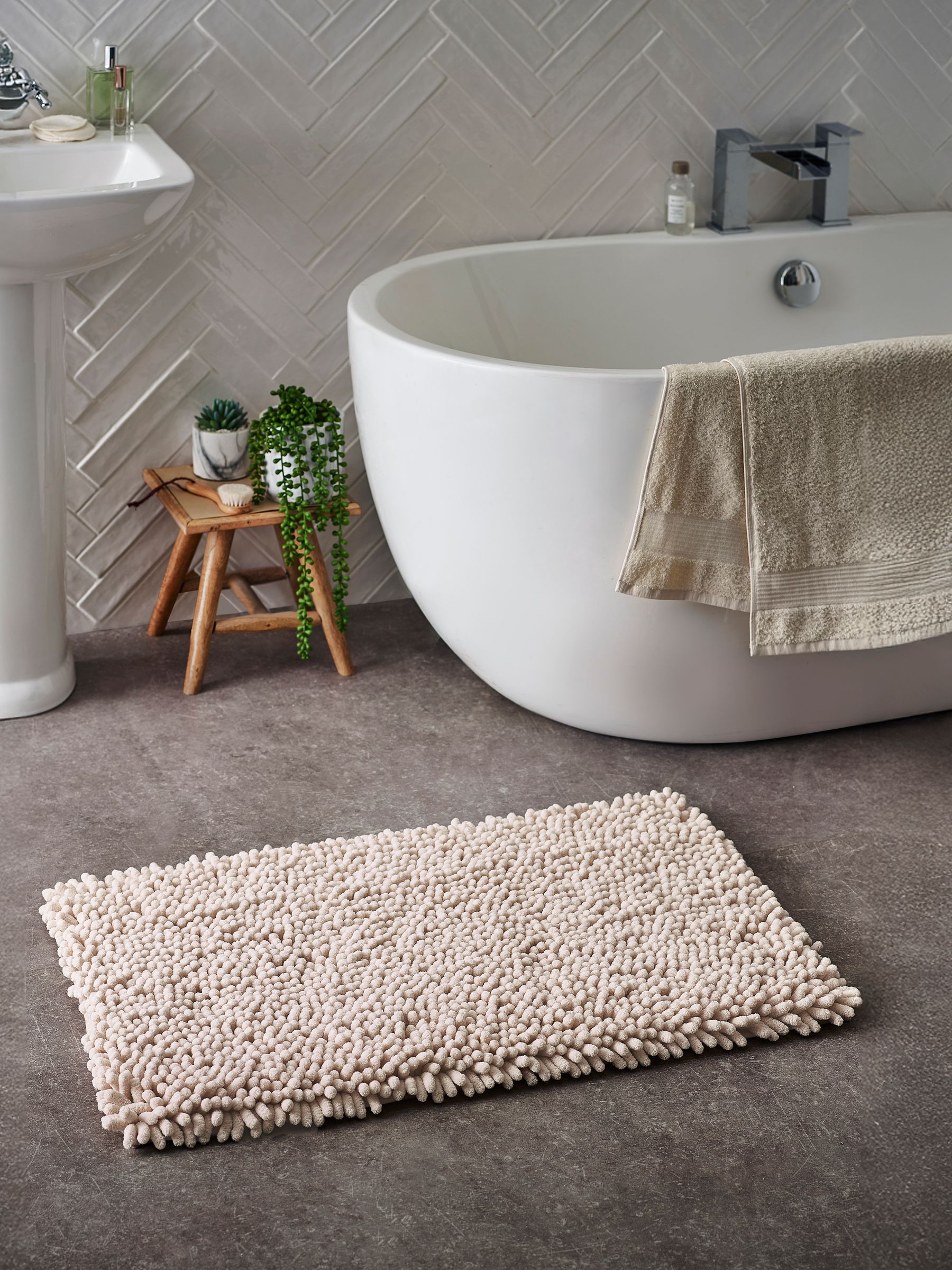 Buy Natural Super Plush Bath Bobble Mat from Next Australia