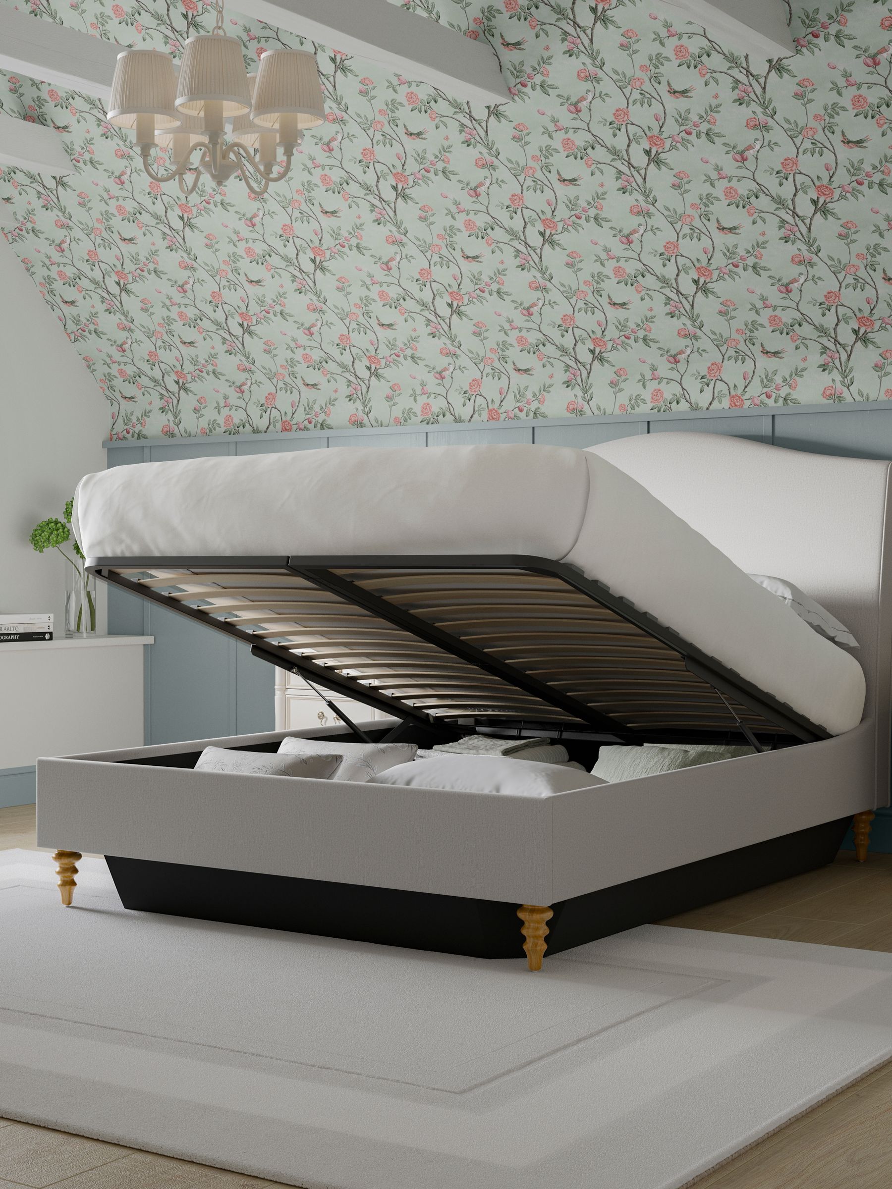 Buy Laura Ashley Ansley Vivienne Soft Silver Ottoman Storage Bed Bed from the Next UK online shop